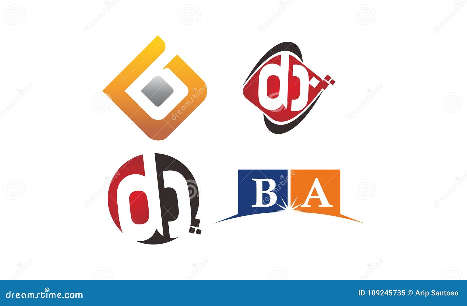 Logotype Modern Template Set Stock Vector - Illustration of service ...