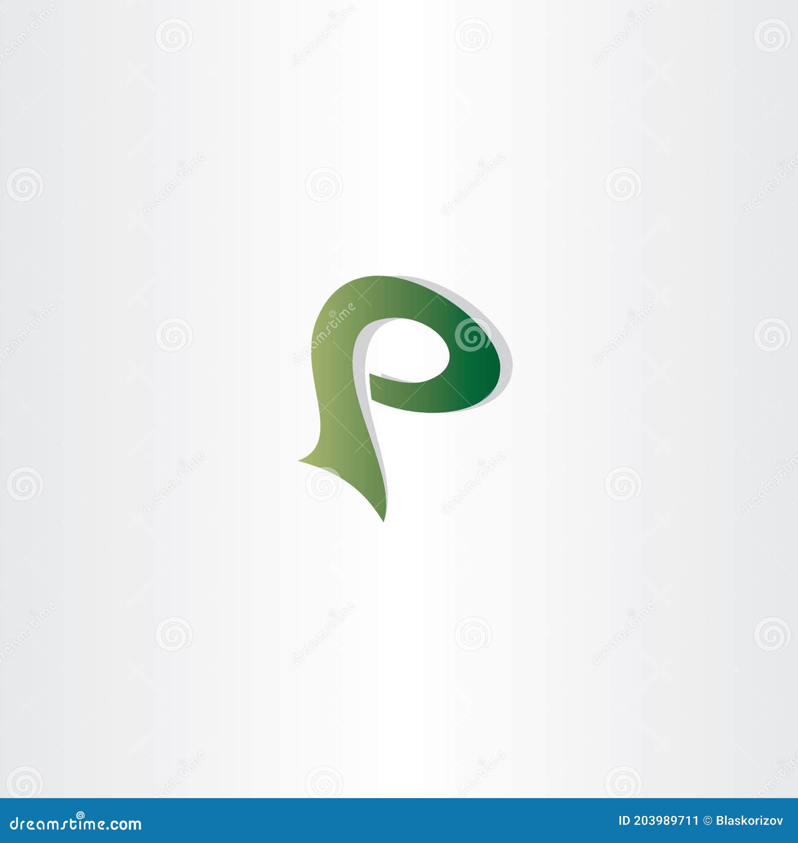 Logotype P Letter P Logo Icon Vector Green Symbol Stock Vector ...