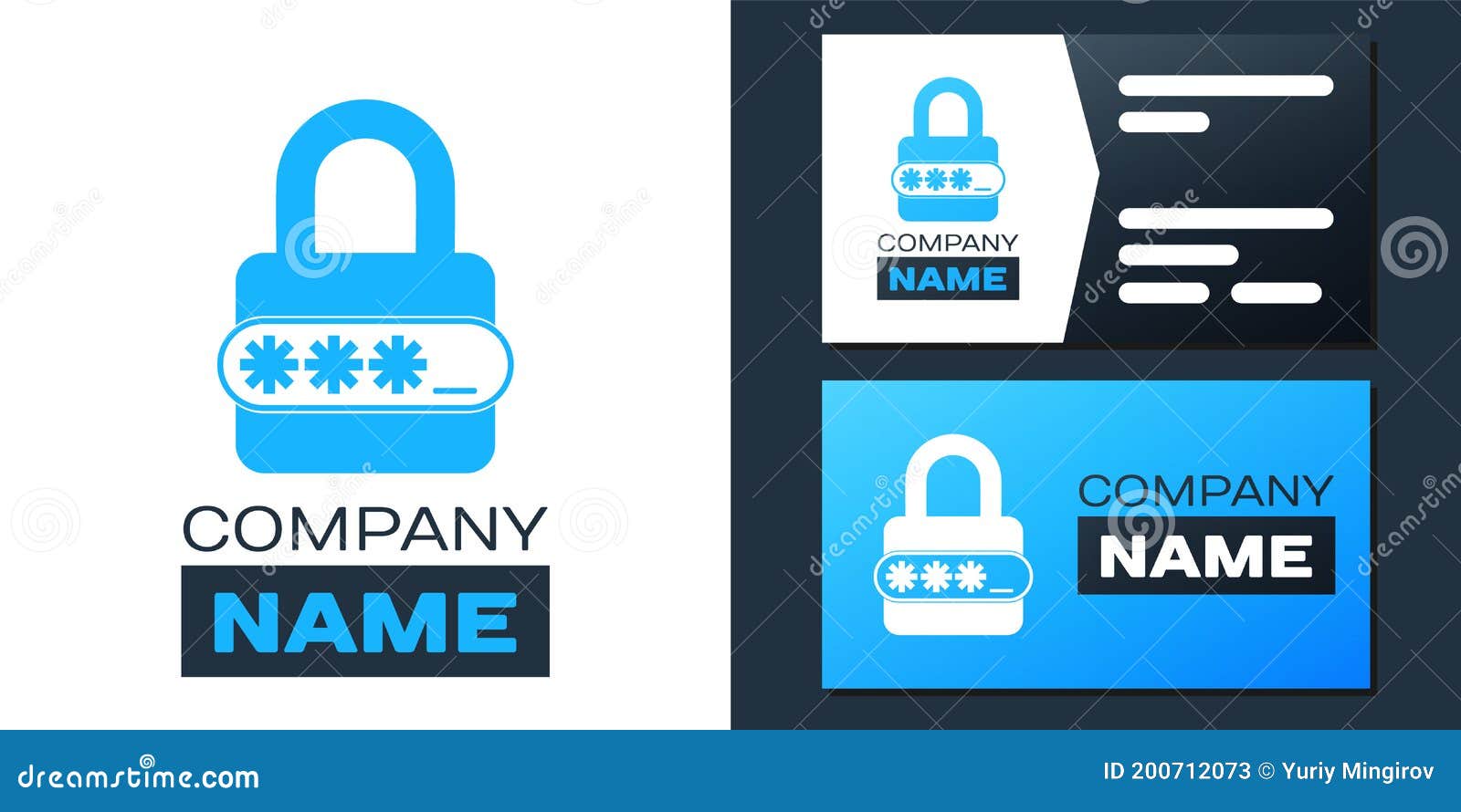 Logotype Password Protection and Safety Access Icon Isolated on White ...