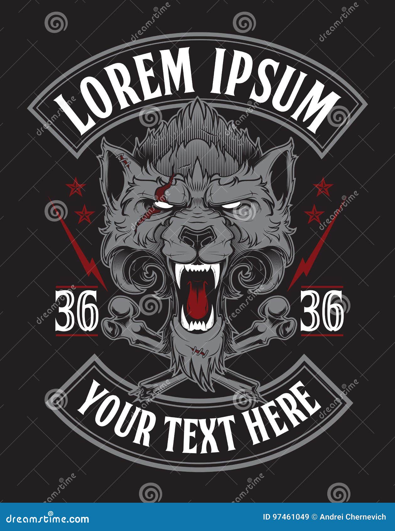 Logotype Principal De Loup Team Mascot Illustration de Vecteur ...