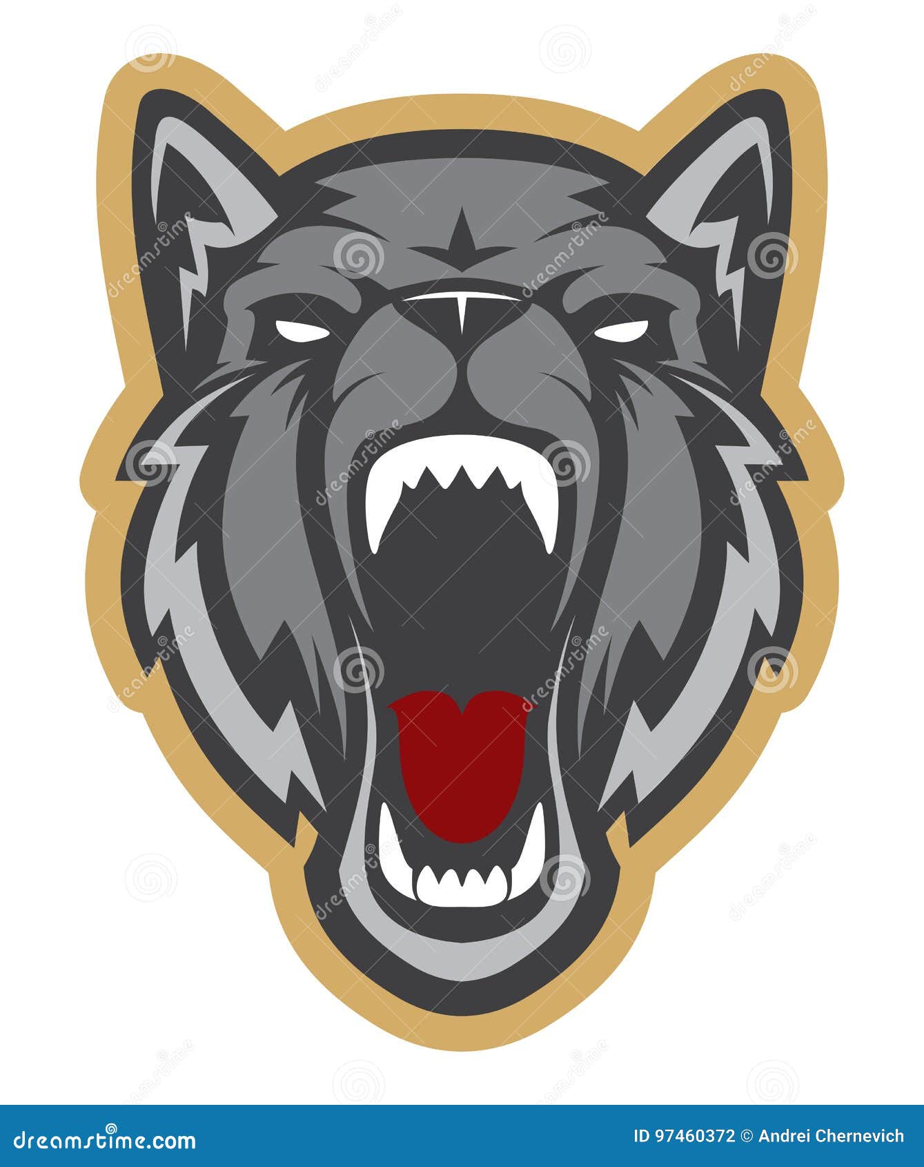 Logotype Principal Do Lobo Team Mascot Ilustração do Vetor - Ilustração ...