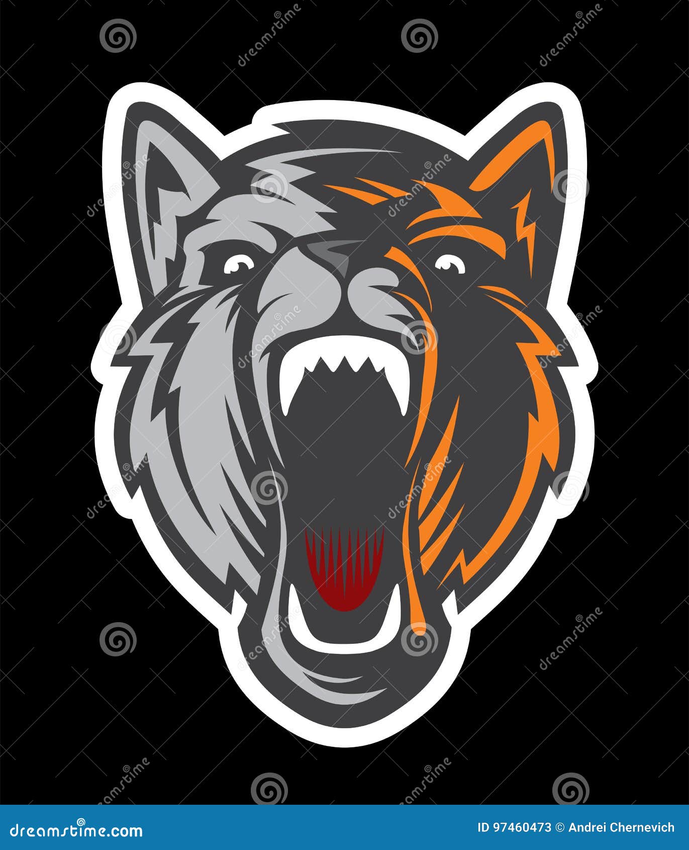 Logotype Principal Do Lobo Team Mascot Ilustração do Vetor - Ilustração ...