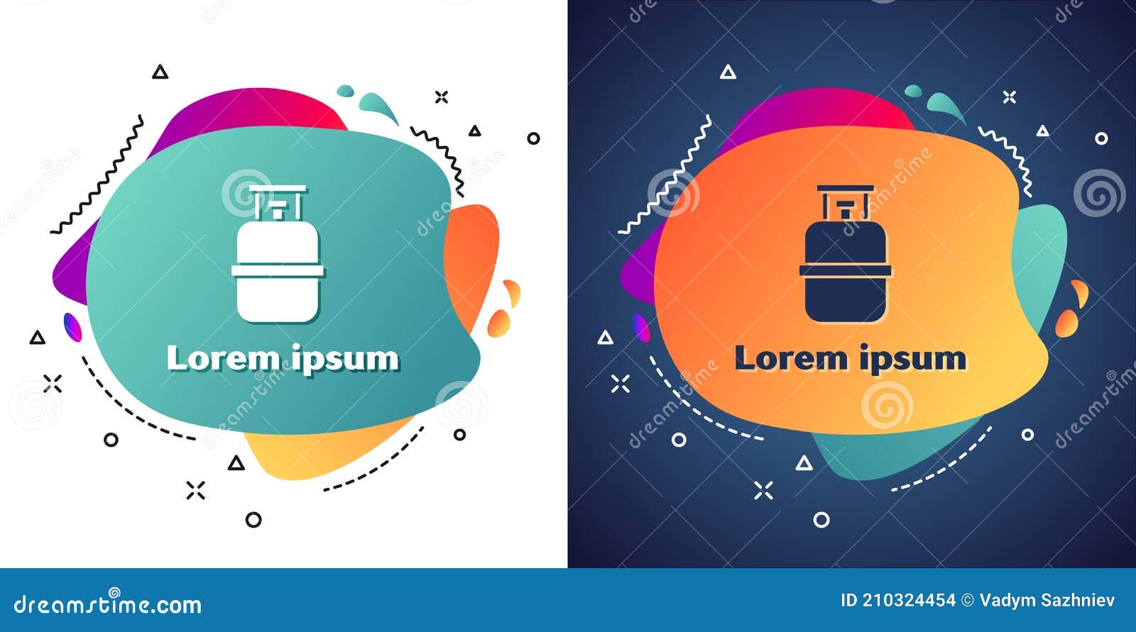 Logotype Propane Gas Tank Icon Isolated on White Background. Flammable ...