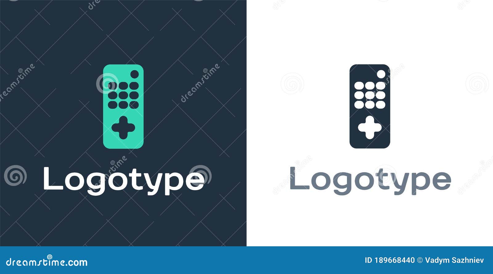 Logotype Remote Control Icon Isolated on White Background. Logo Design ...