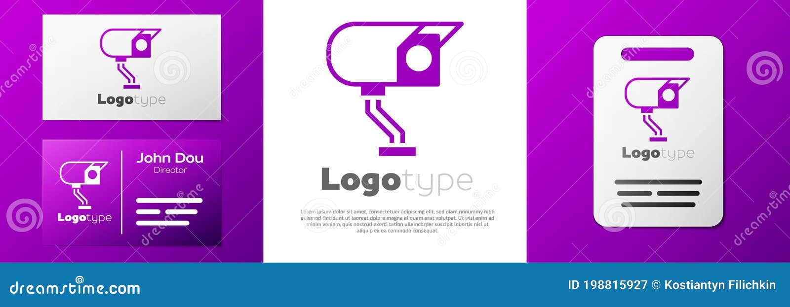 Logotype Security Camera Icon Isolated on White Background. Logo Design ...