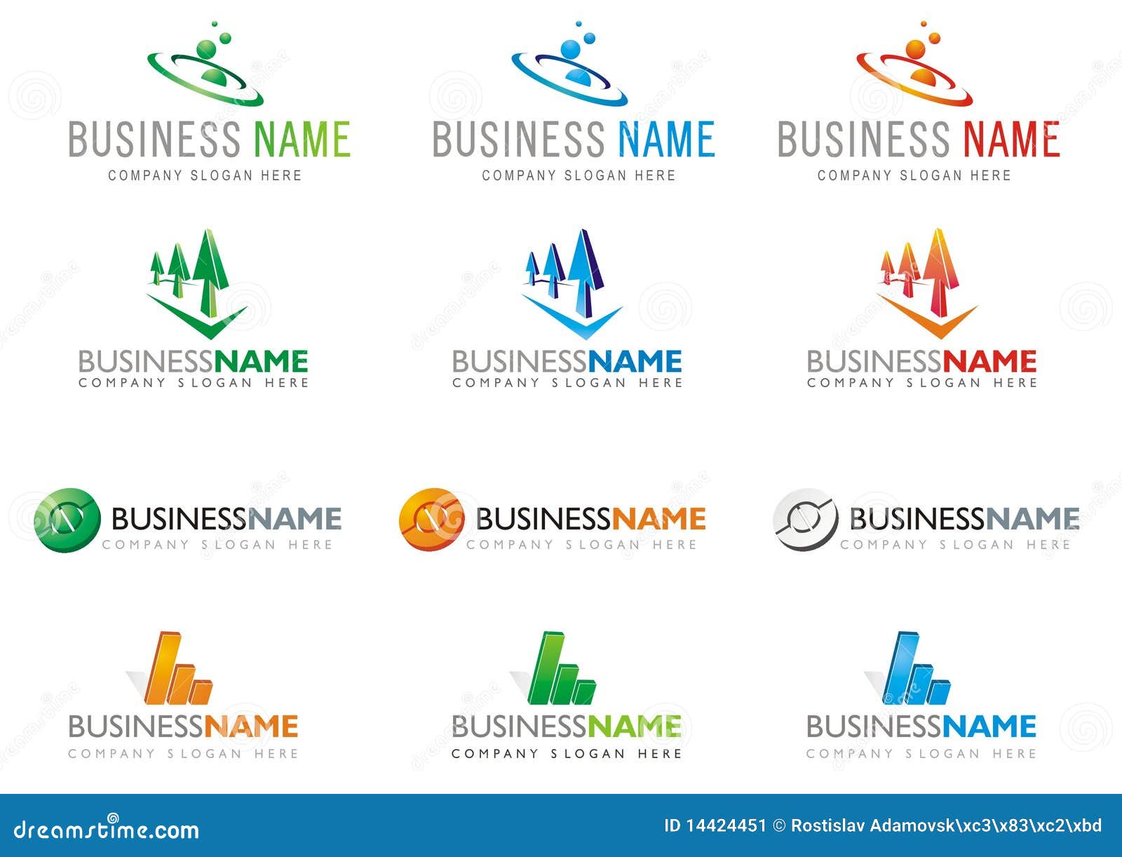 Logotype set 1 stock vector. Illustration of identity - 14424451