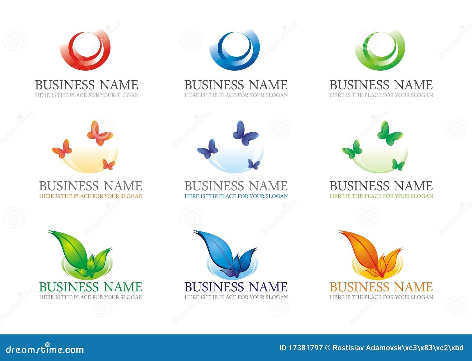 Logotype set 2 stock vector. Illustration of layout, company - 17381797