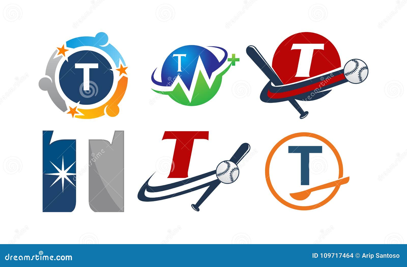Logotype T Modern Template Set Stock Vector - Illustration of design ...