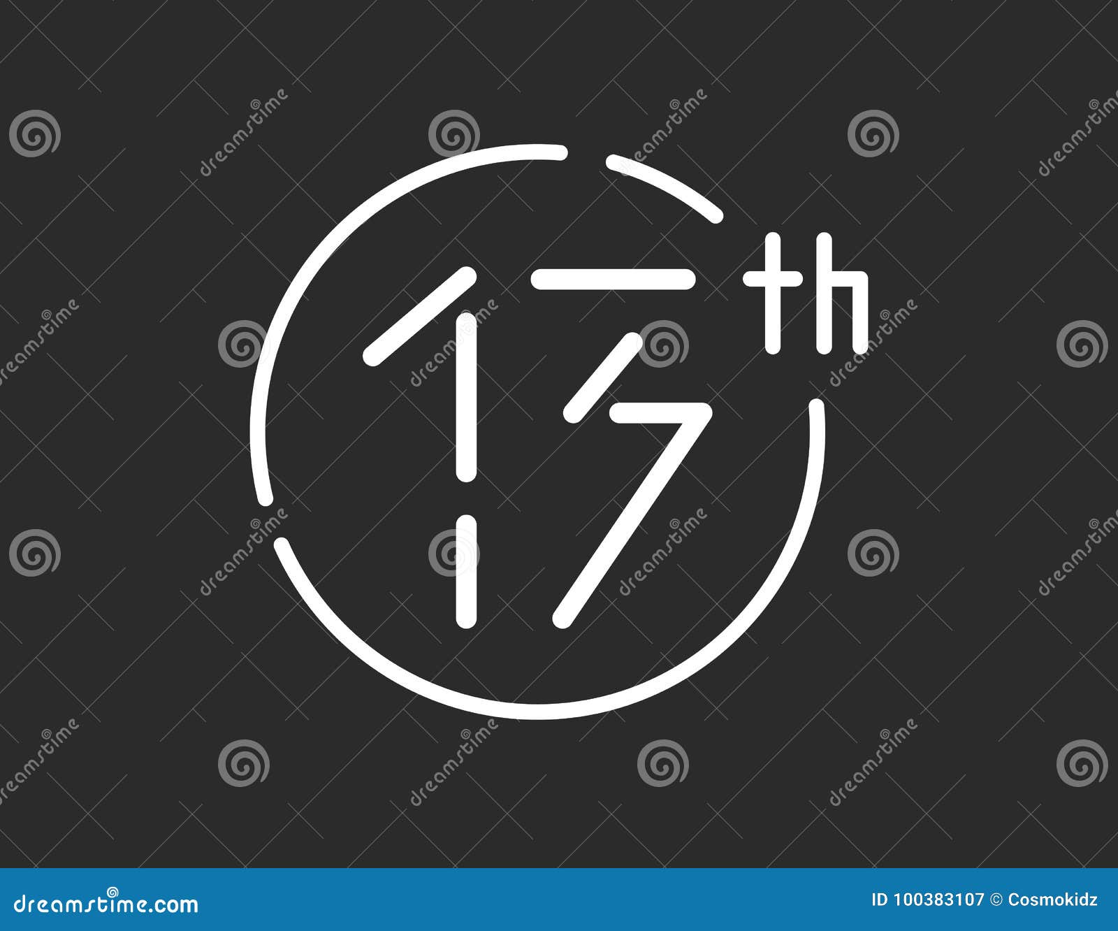 13 Logotype, 13th Icon, Thirteenth Vector Sign Stock Vector ...