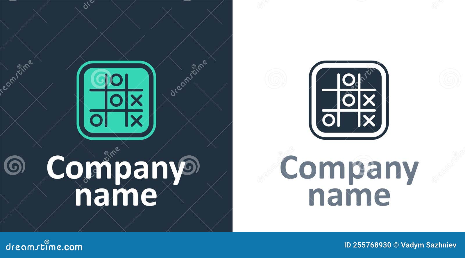 Logotype Tic Tac Toe Game Icon Isolated on White Background. Logo ...