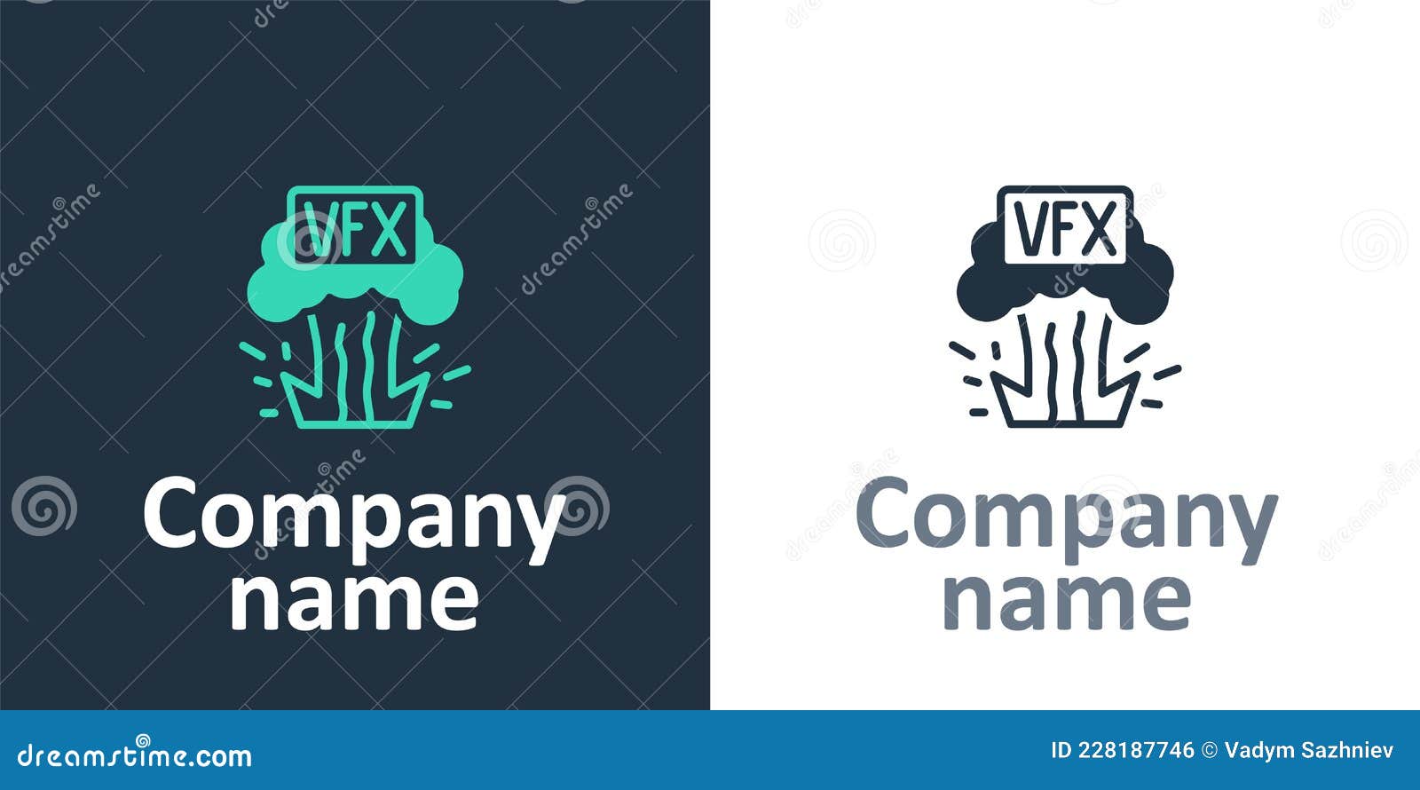 Logotype VFX Icon Isolated on White Background. Logo Design Template ...