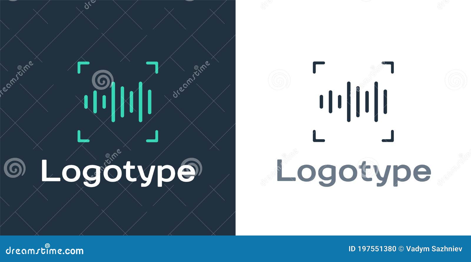 Logotype Voice Recognition Icon Isolated on White Background. Voice ...