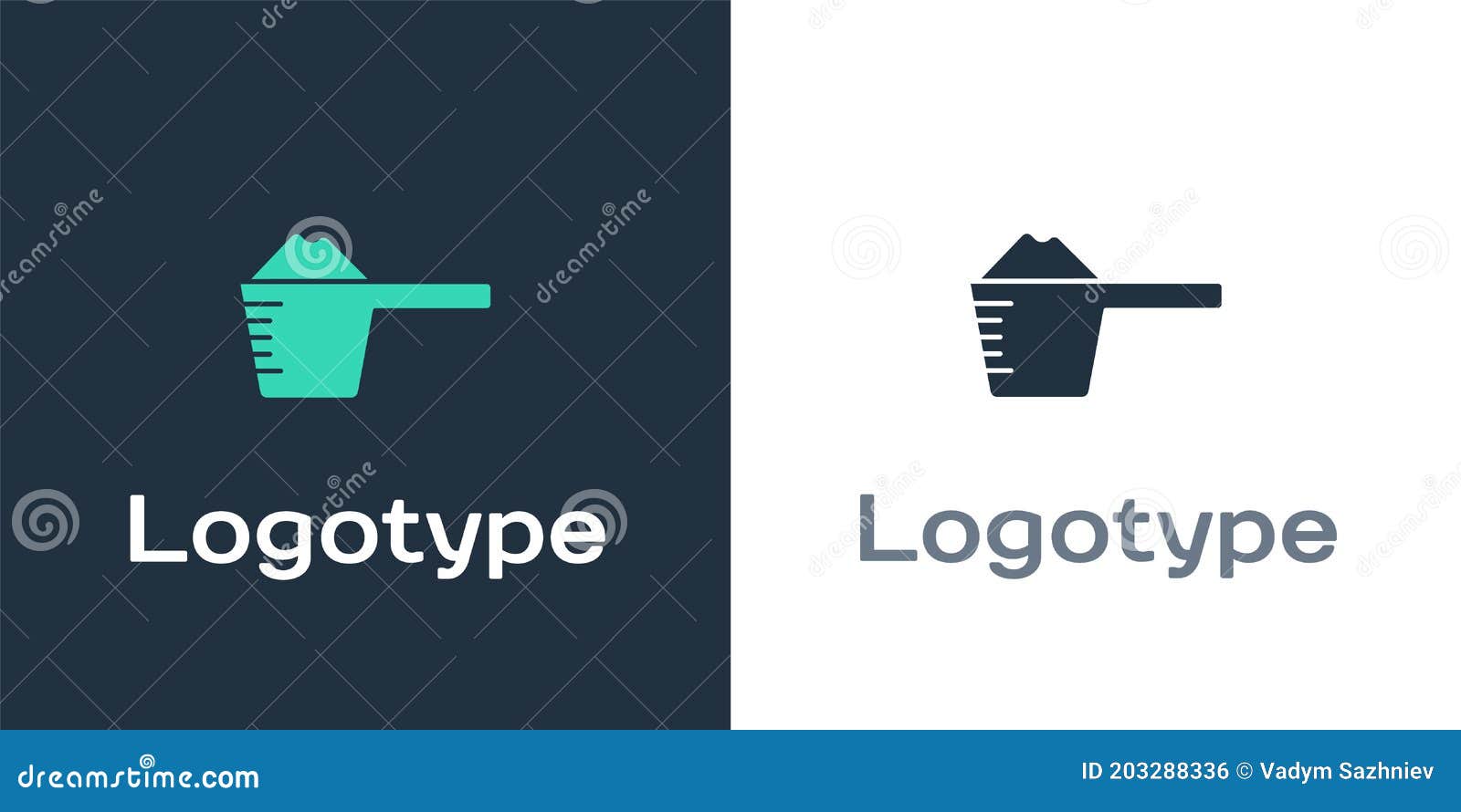Logotype Washing Powder in a Measuring Cup Icon Isolated on White ...