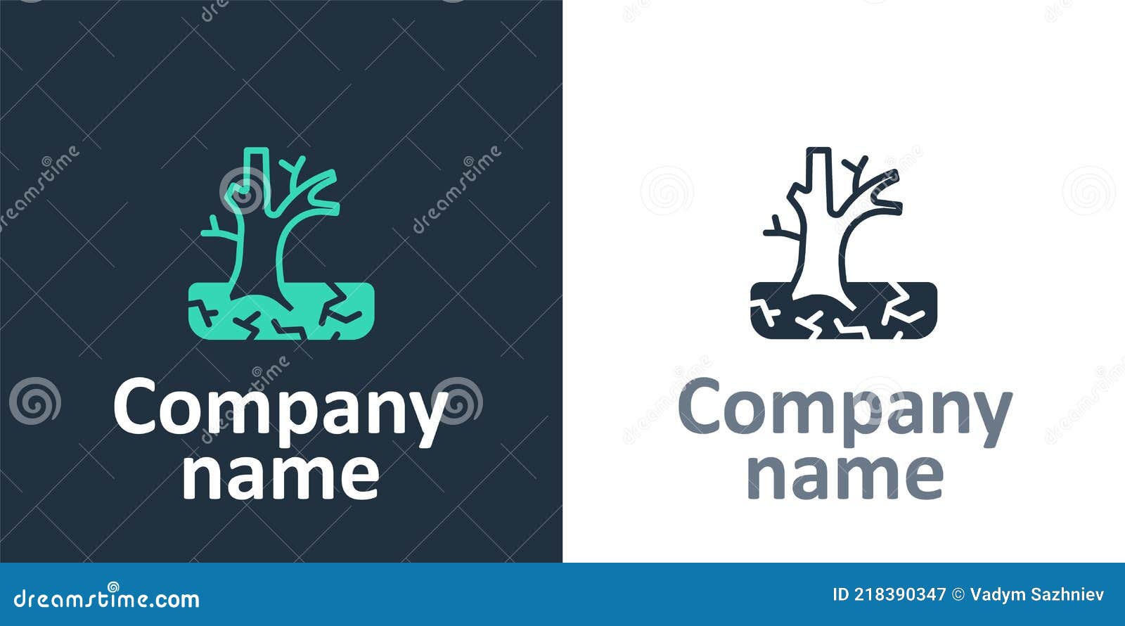 Logotype Withered Tree Icon Isolated on White Background. Bare Tree ...