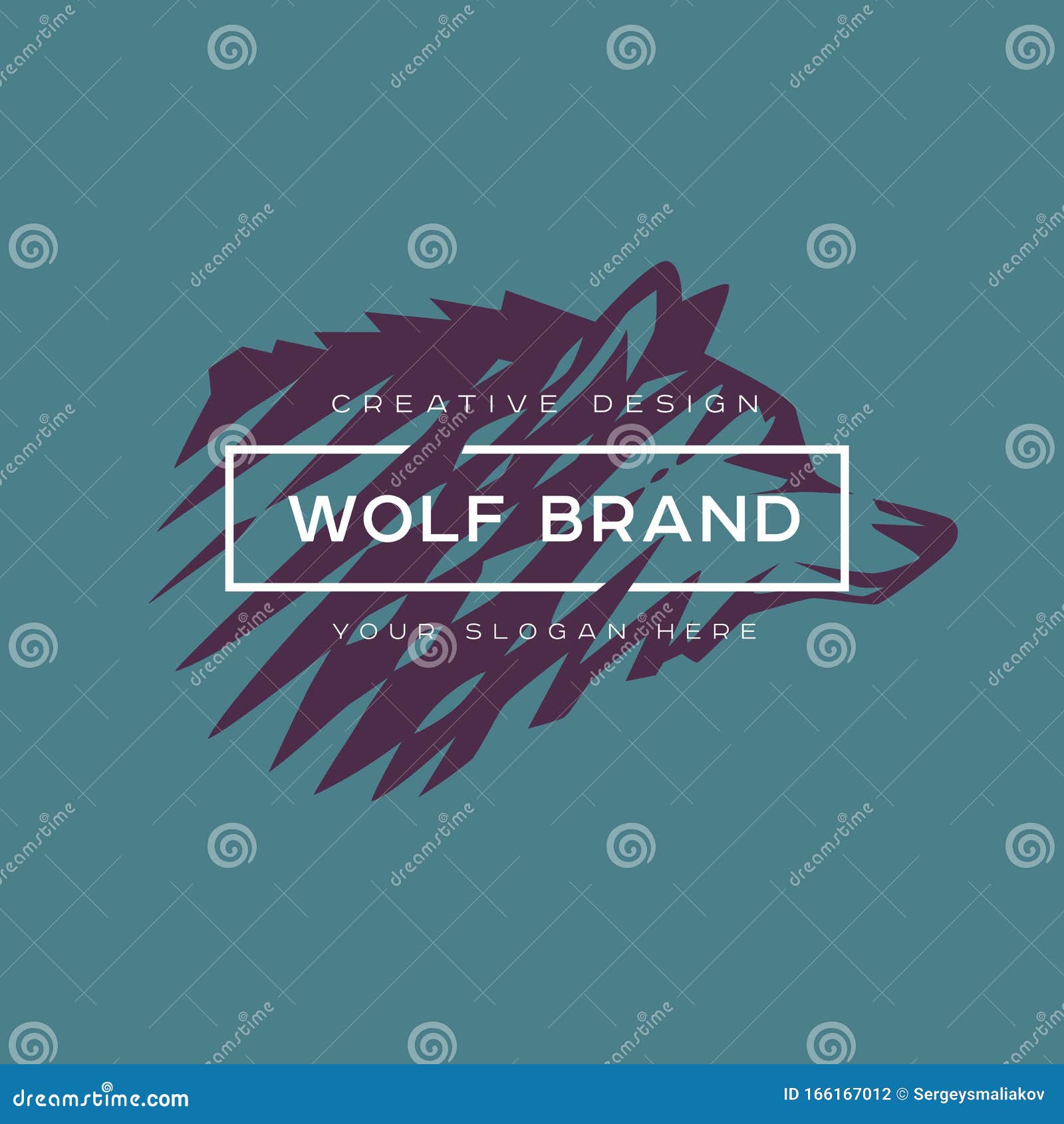Logotype of the wolf stock vector. Illustration of mascot - 166167012