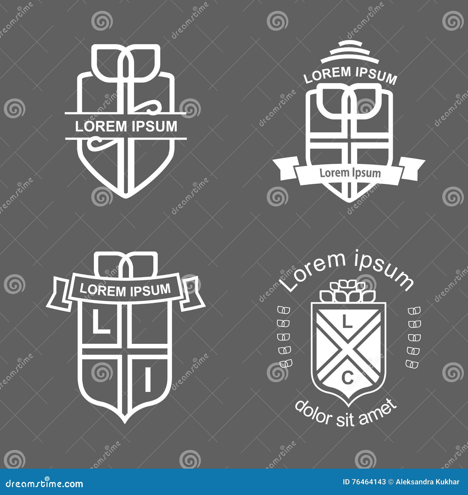 Logotypes da crista ilustração do vetor. Ilustração de protetor - 76464143