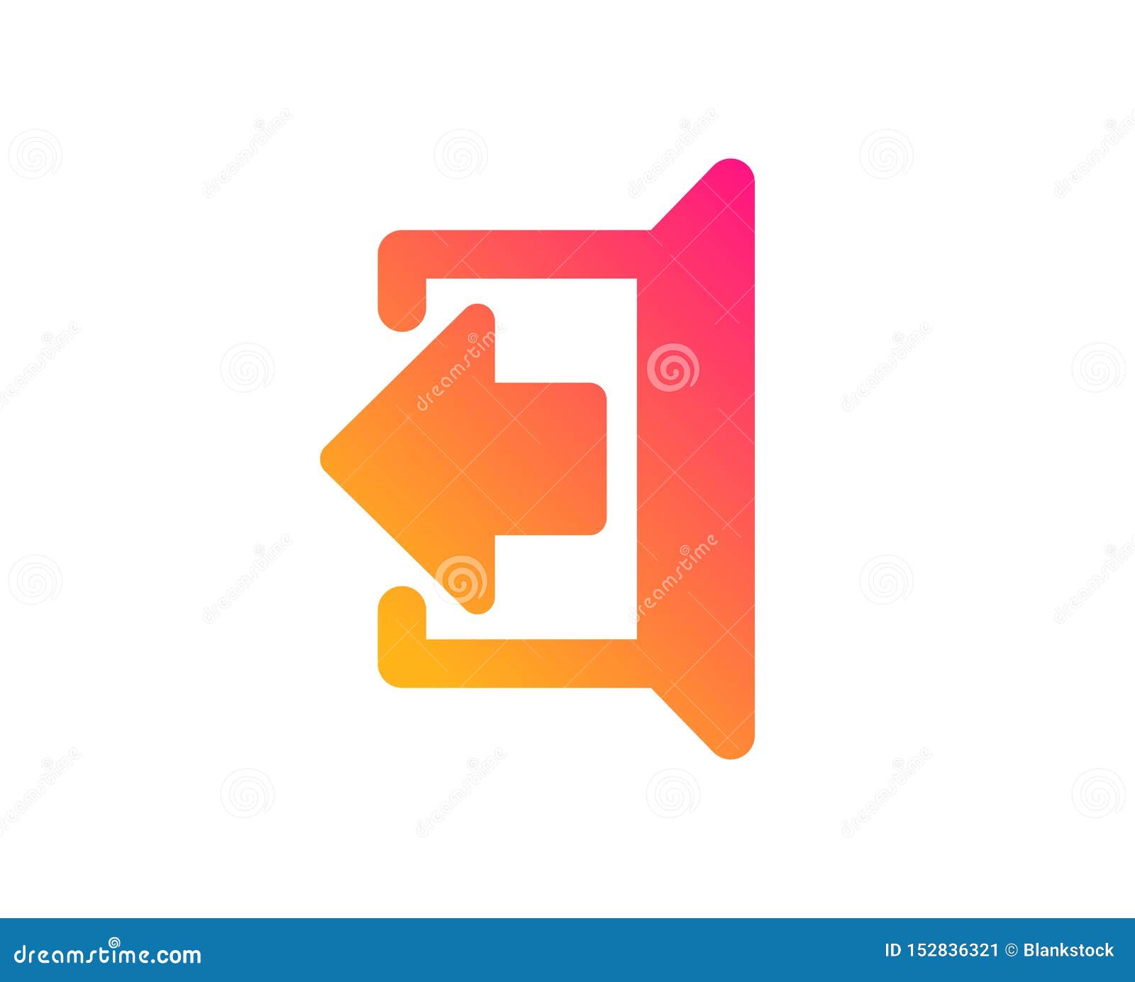 Logout Arrow Icon. Sign Out. Vector Stock Vector - Illustration of ...