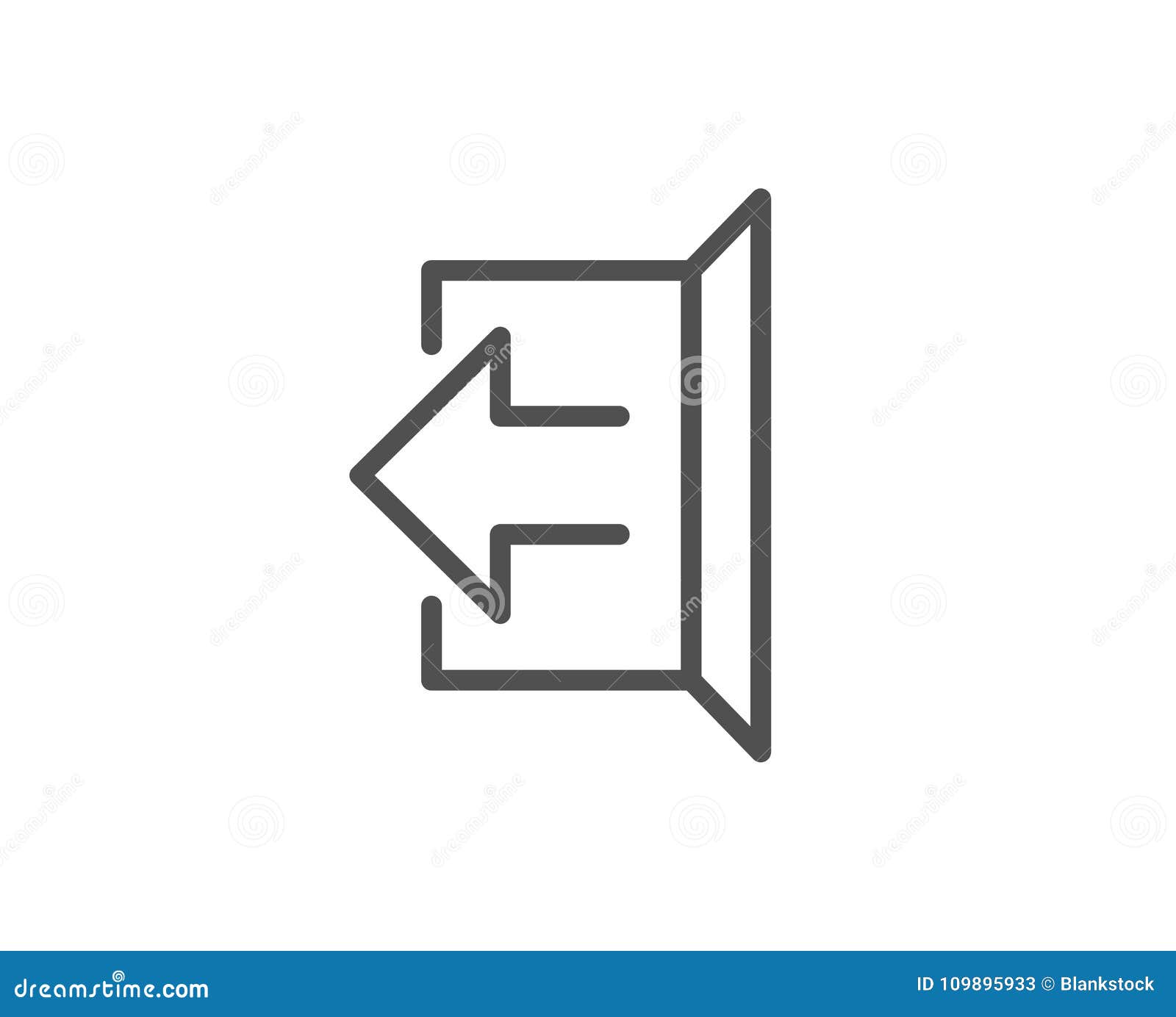 Logout Arrow Line Icon. Sign Out. Stock Vector - Illustration of stroke ...