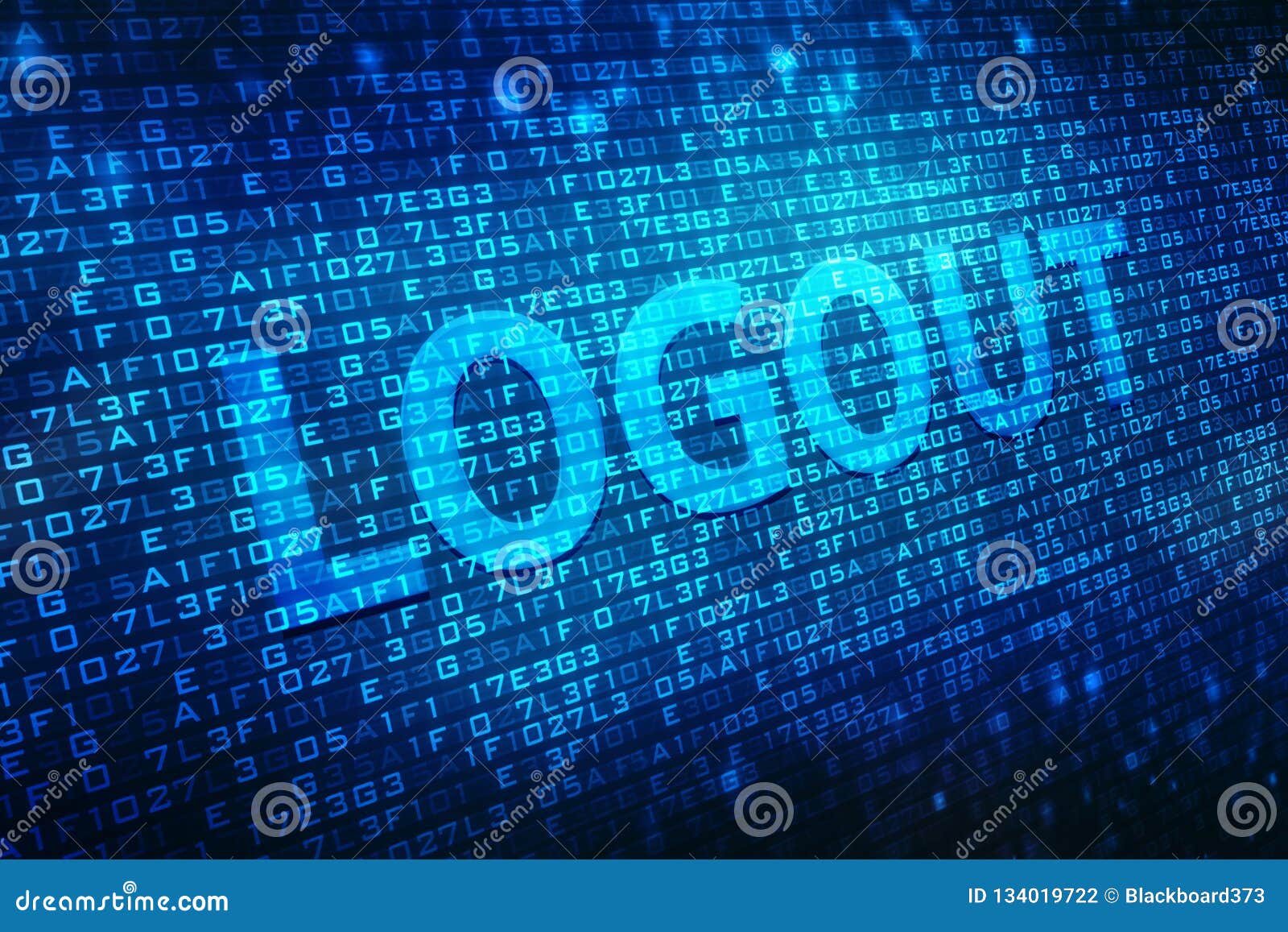 Logout Digital Screen, Technology Background Stock Illustration ...