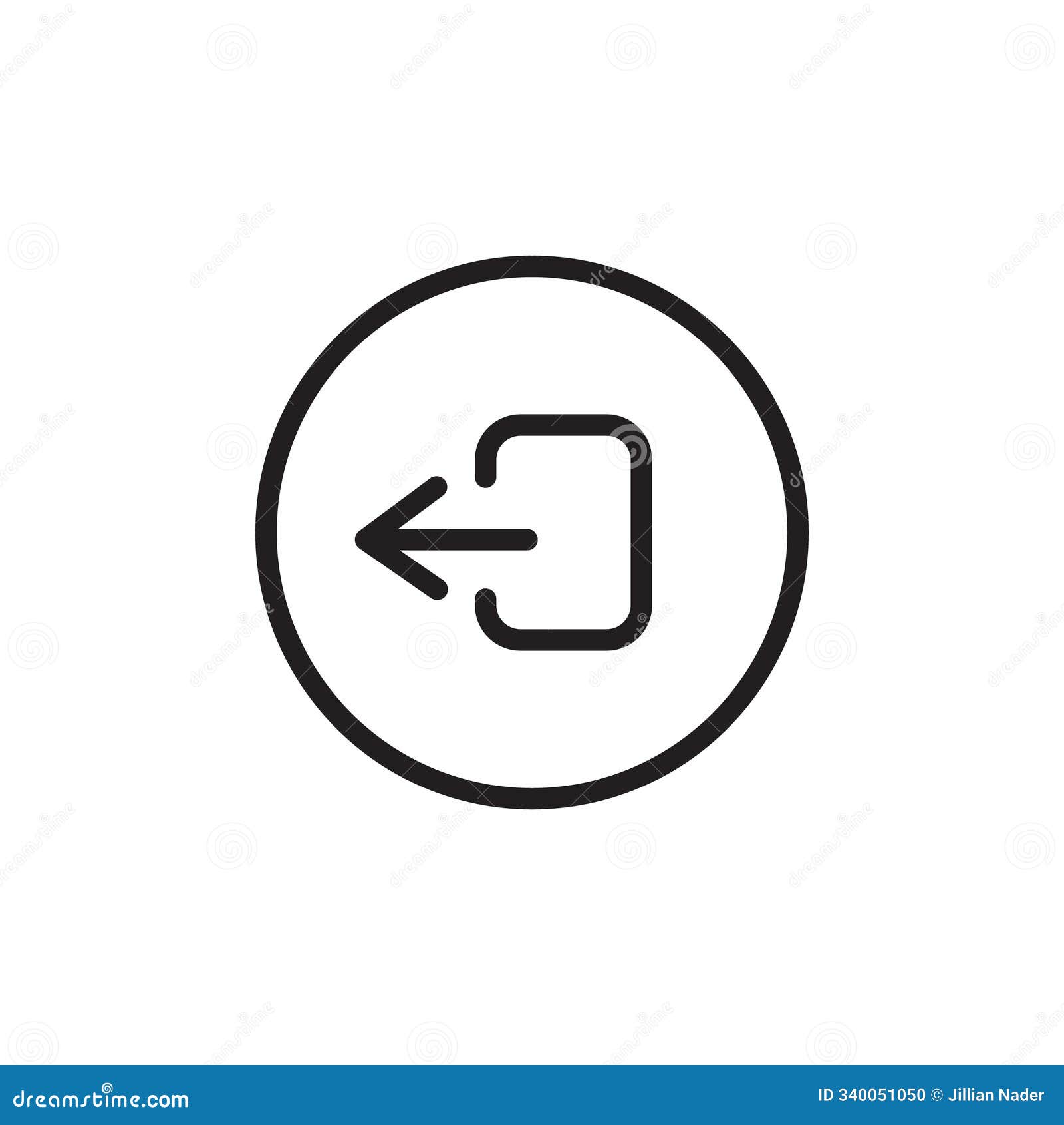 Logout Exit Icon Black Line Art Vector Logo | CartoonDealer.com #330201522