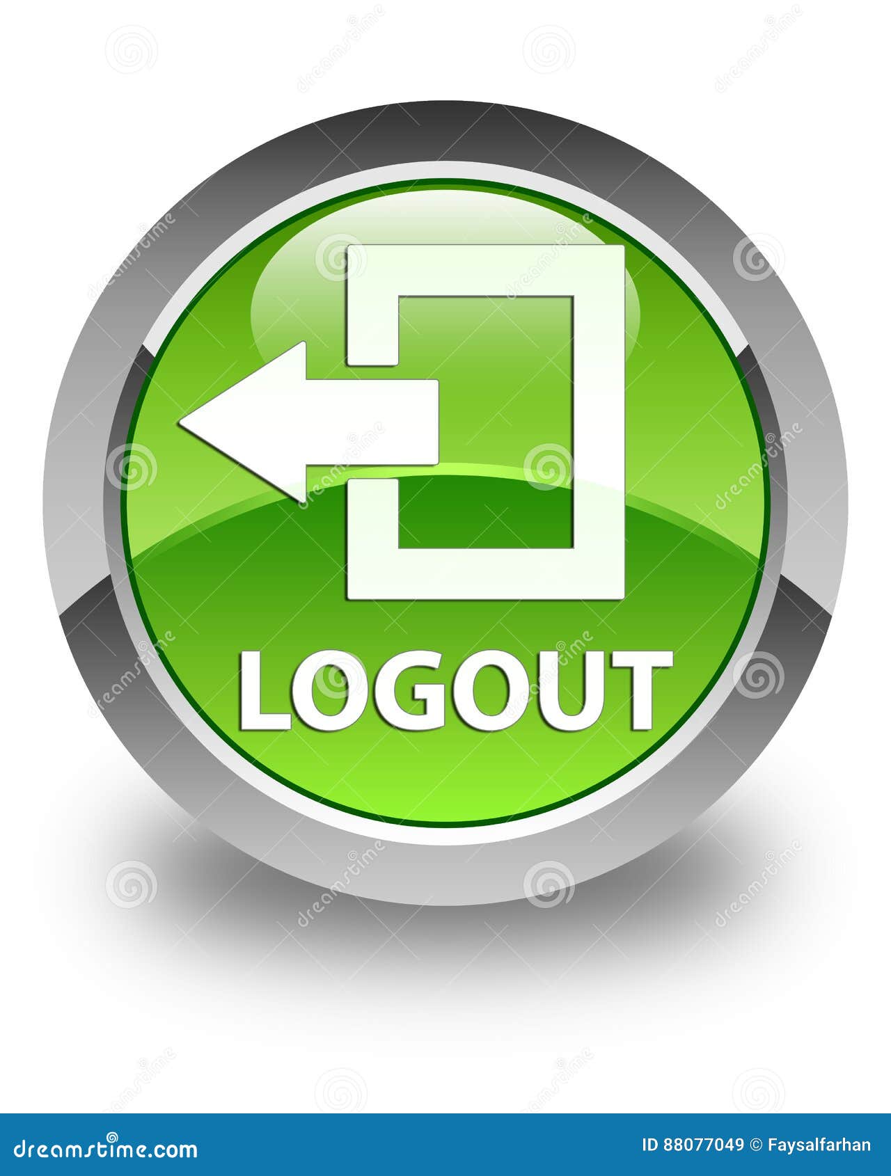 Logout Glossy Green Round Button Stock Illustration - Illustration of ... Logout Glossy Green Round Button Stock Illustration - Illustration of ...