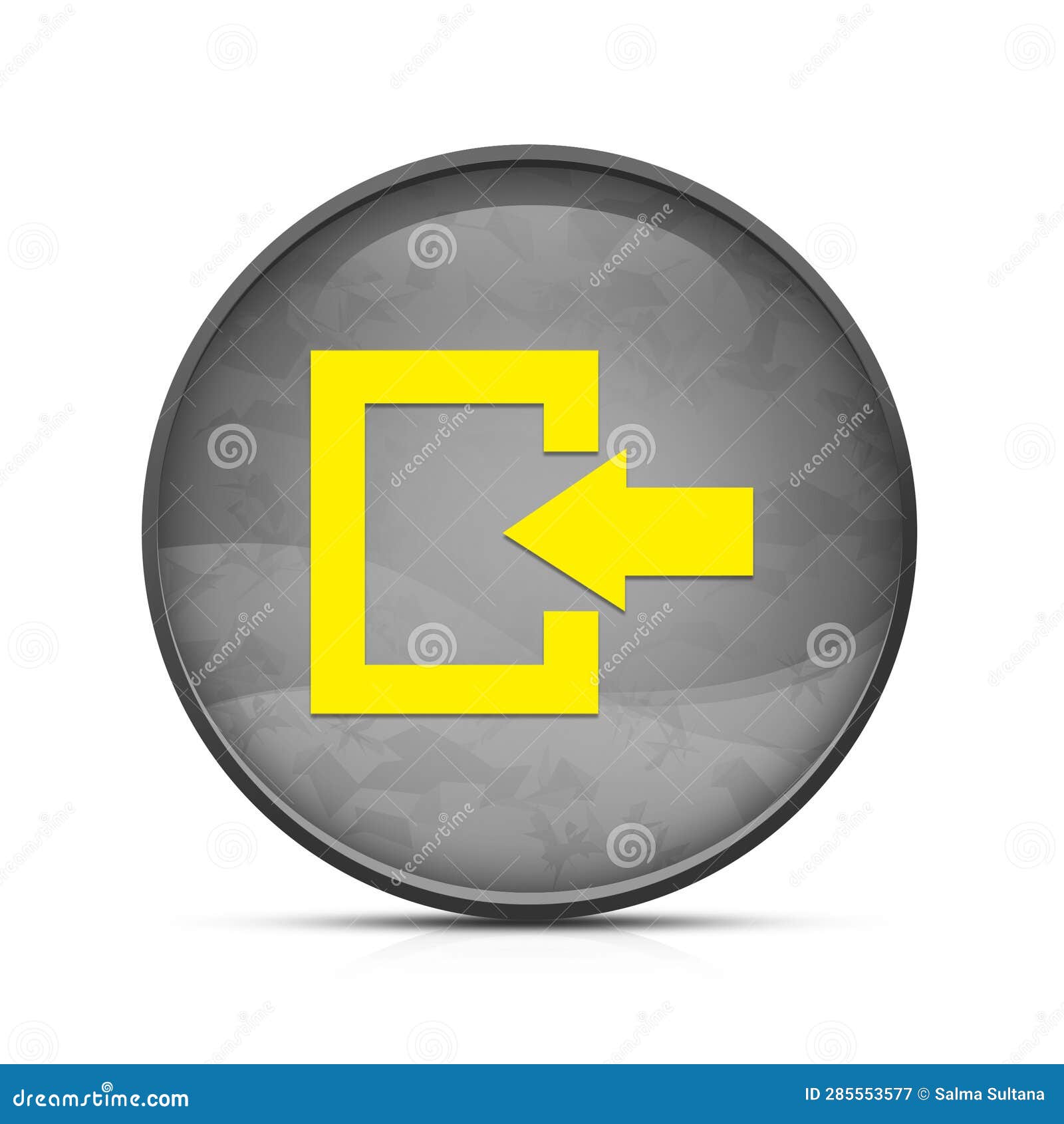 Logout Icon on Classy Splash Black Round Button Illustration Stock ...