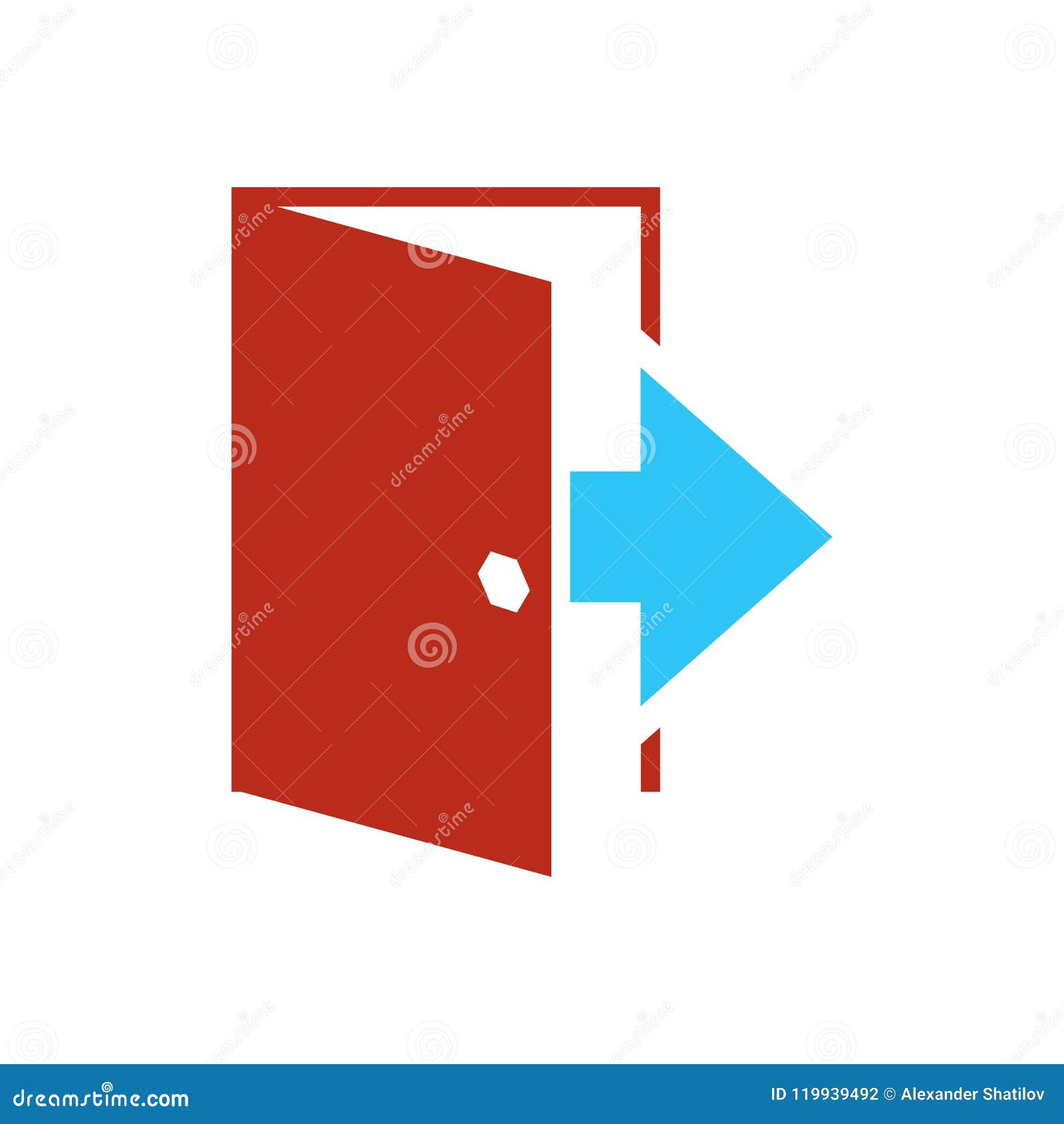 Logout Icon - Exit Sign - Register Logout Botton - Flat Vector ...