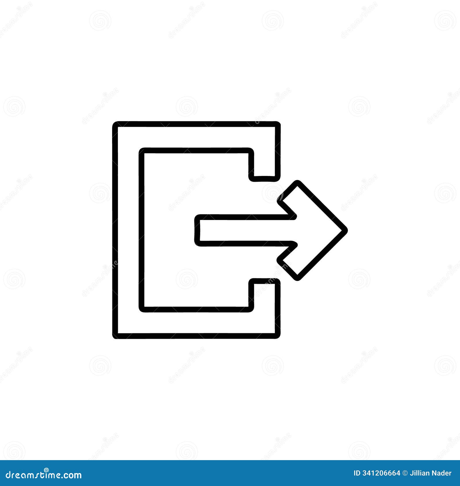 Logout Icon Flat Logo Isolated Symbol Stock Illustration - Illustration ...