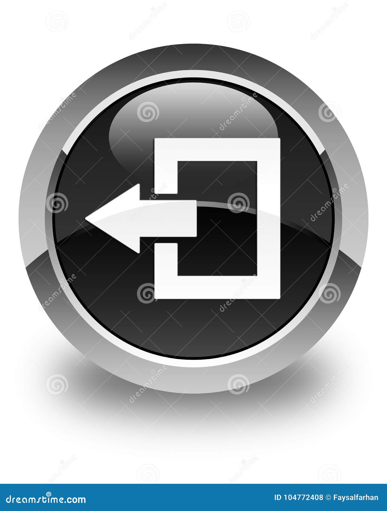 Logout Icon Glossy Black Round Button Stock Illustration - Illustration ... Logout Icon Glossy Black Round Button Stock Illustration - Illustration ...