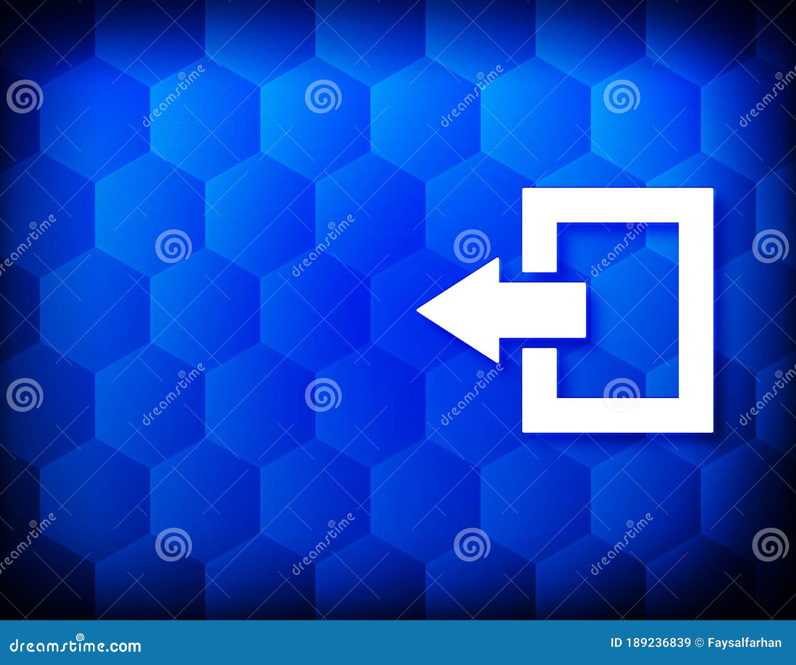Logout Icon Hexagon Creative Abstract Blue Background Seamless ...