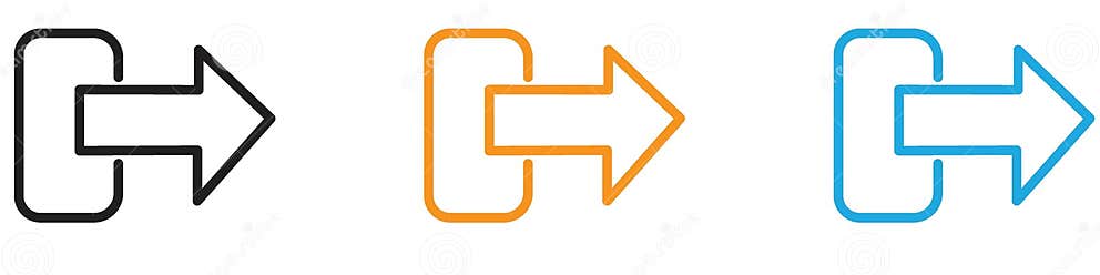 Logout Icon Vector Logo Set Collection for Web App Ui Stock ...