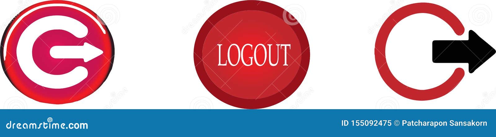 Logout Icon On White Background Stock Illustration - Illustration of ...