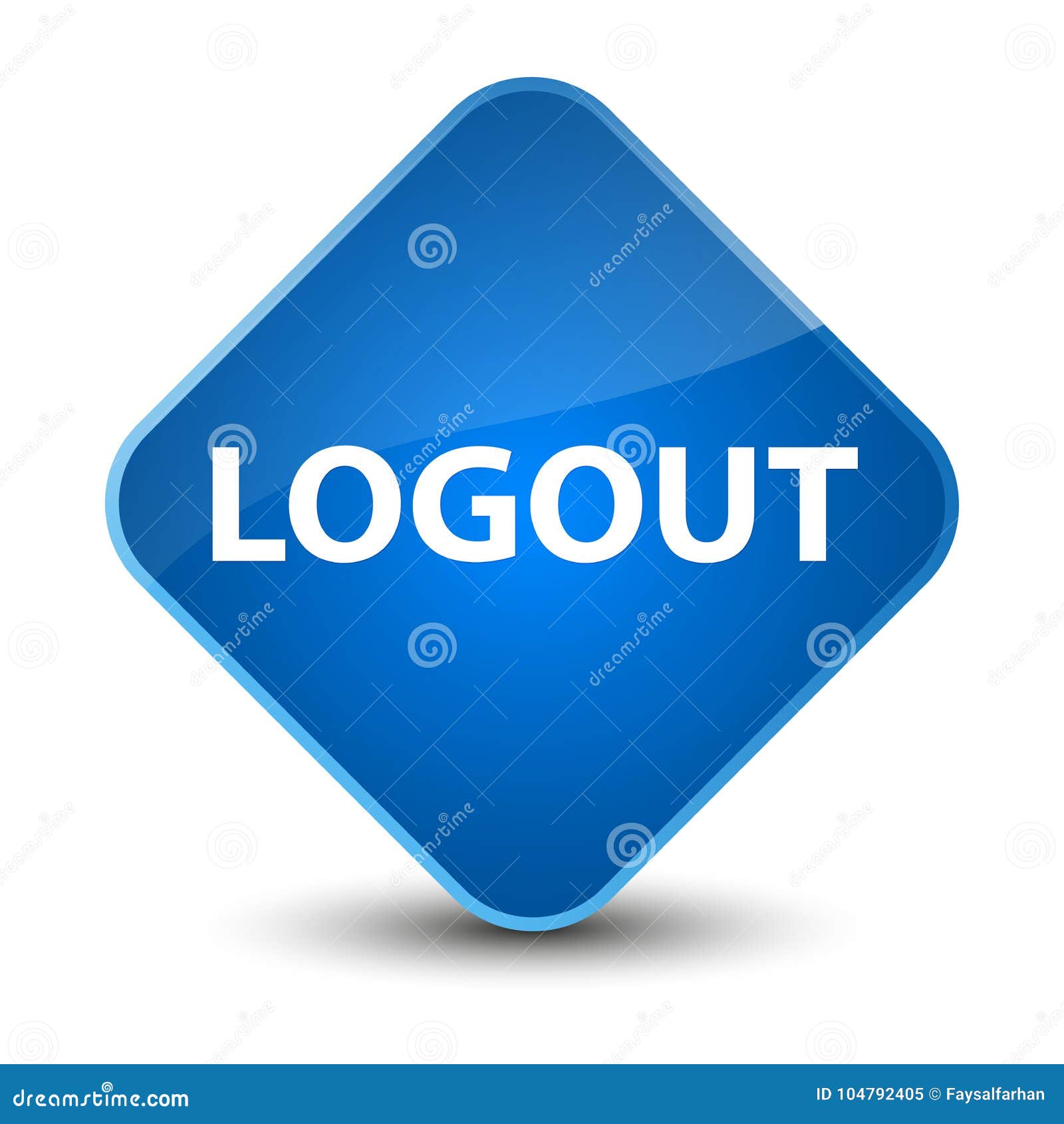 Logout Elegant Blue Diamond Button Stock Illustration - Illustration of ...