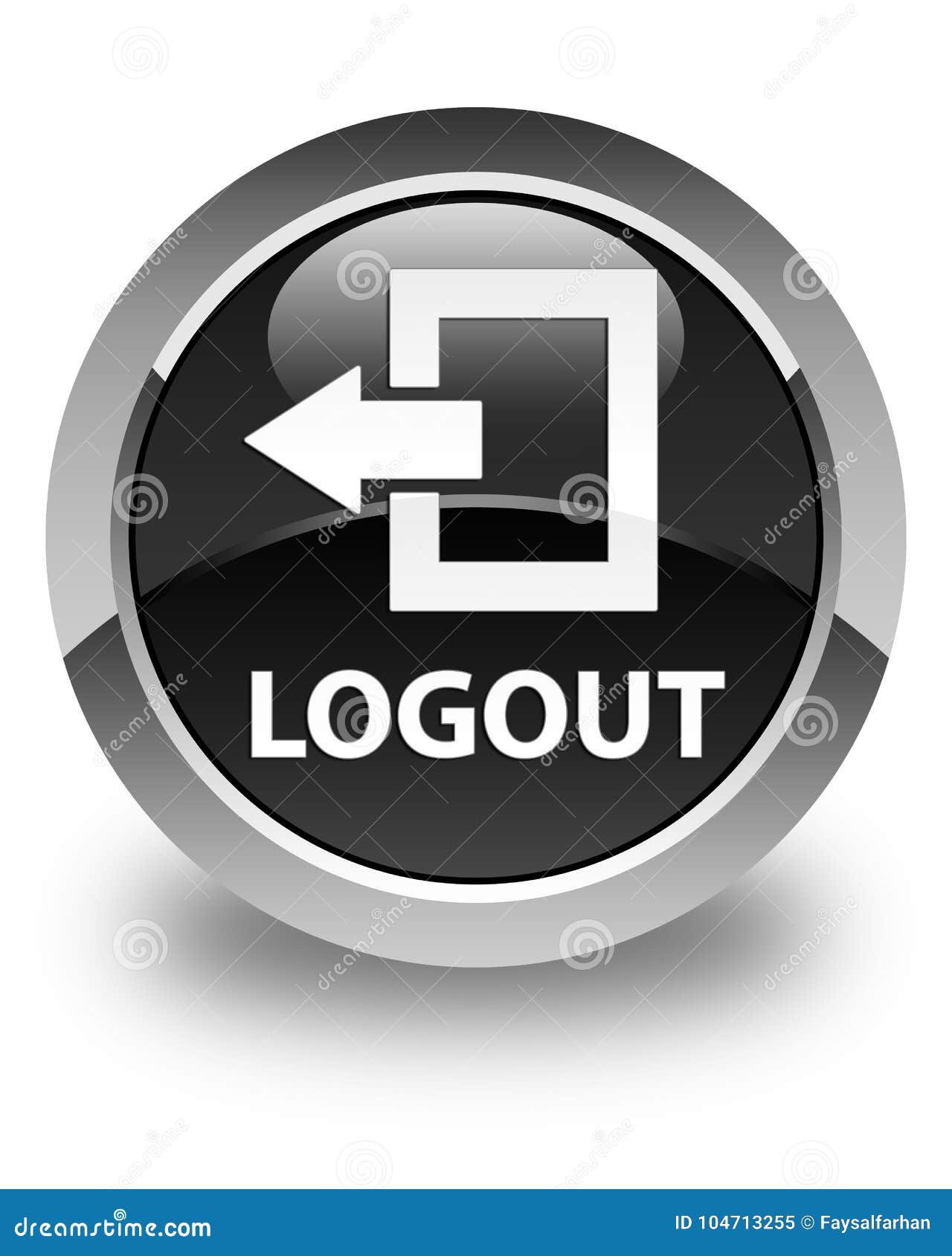 Logout Glossy Black Round Button Stock Illustration - Illustration of ... Logout Glossy Black Round Button Stock Illustration - Illustration of ...
