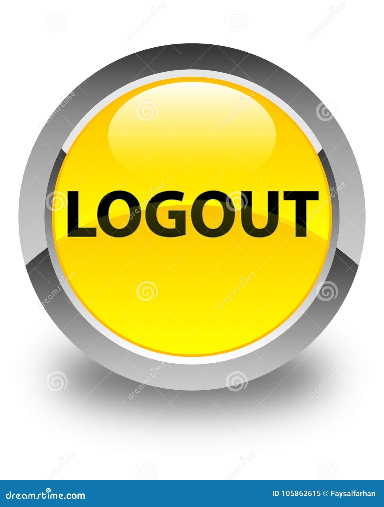Logout Glossy Yellow Round Button Stock Illustration - Illustration of ... Logout Glossy Yellow Round Button Stock Illustration - Illustration of ...