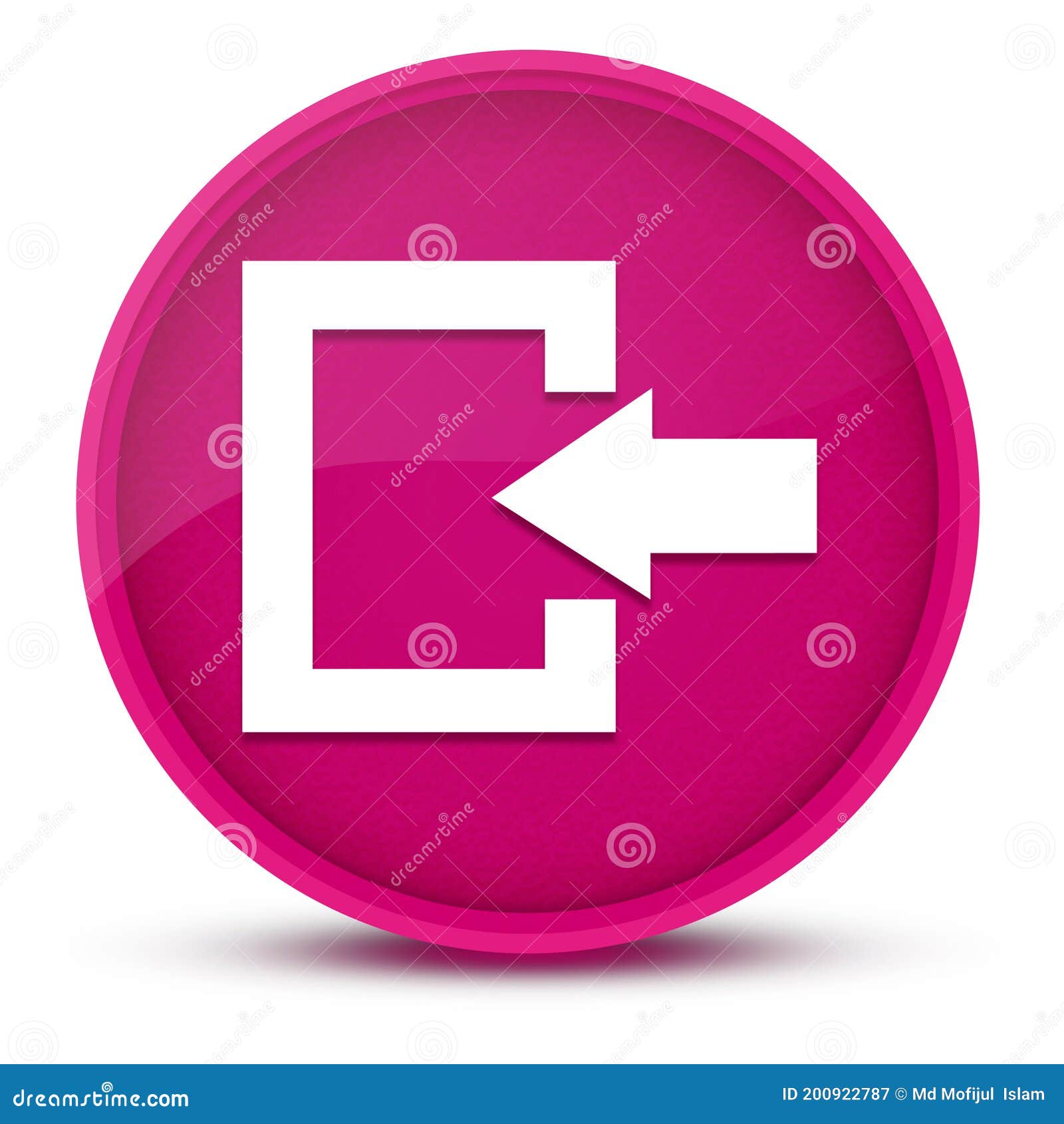 Logout Luxurious Glossy Pink Round Button Abstract Stock Illustration ...