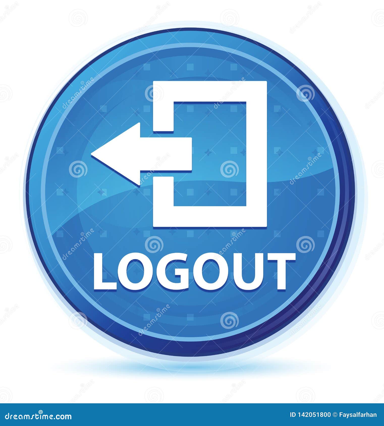 Logout Midnight Blue Prime Round Button Stock Vector - Illustration of ...