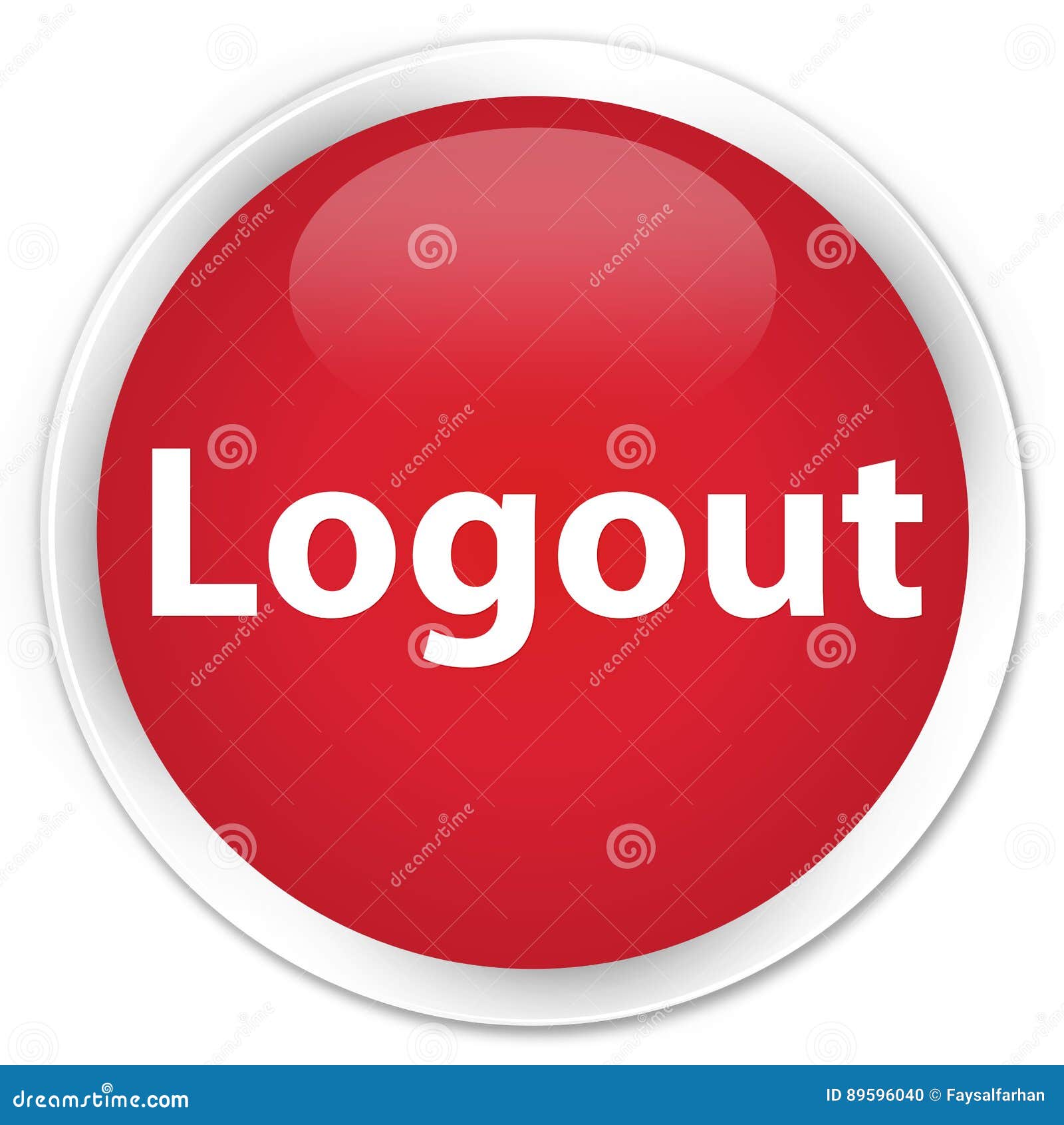 Logout Premium Red Round Button Stock Illustration - Illustration of ...