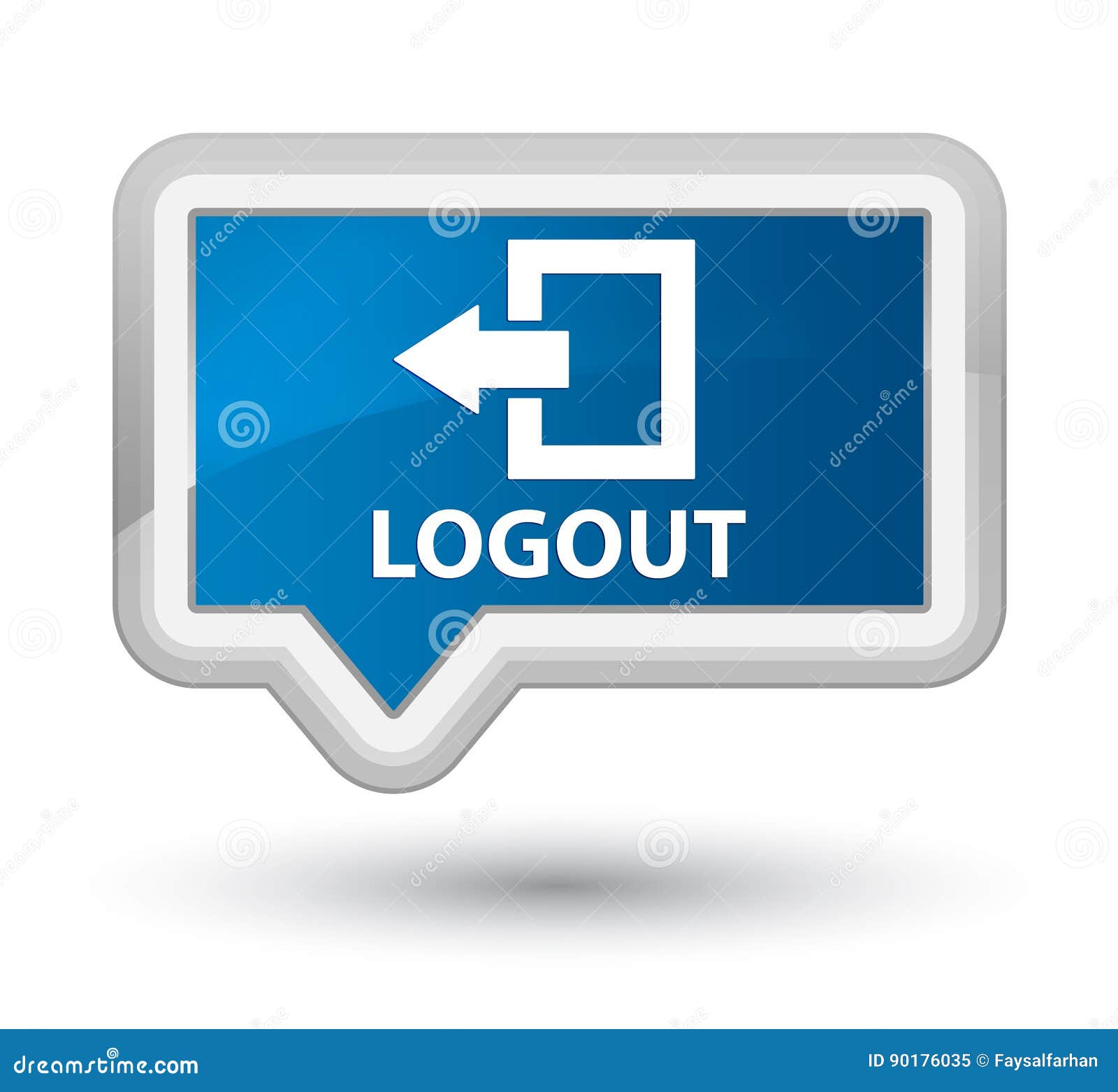 Logout Prime Blue Banner Button Stock Illustration - Illustration of ...