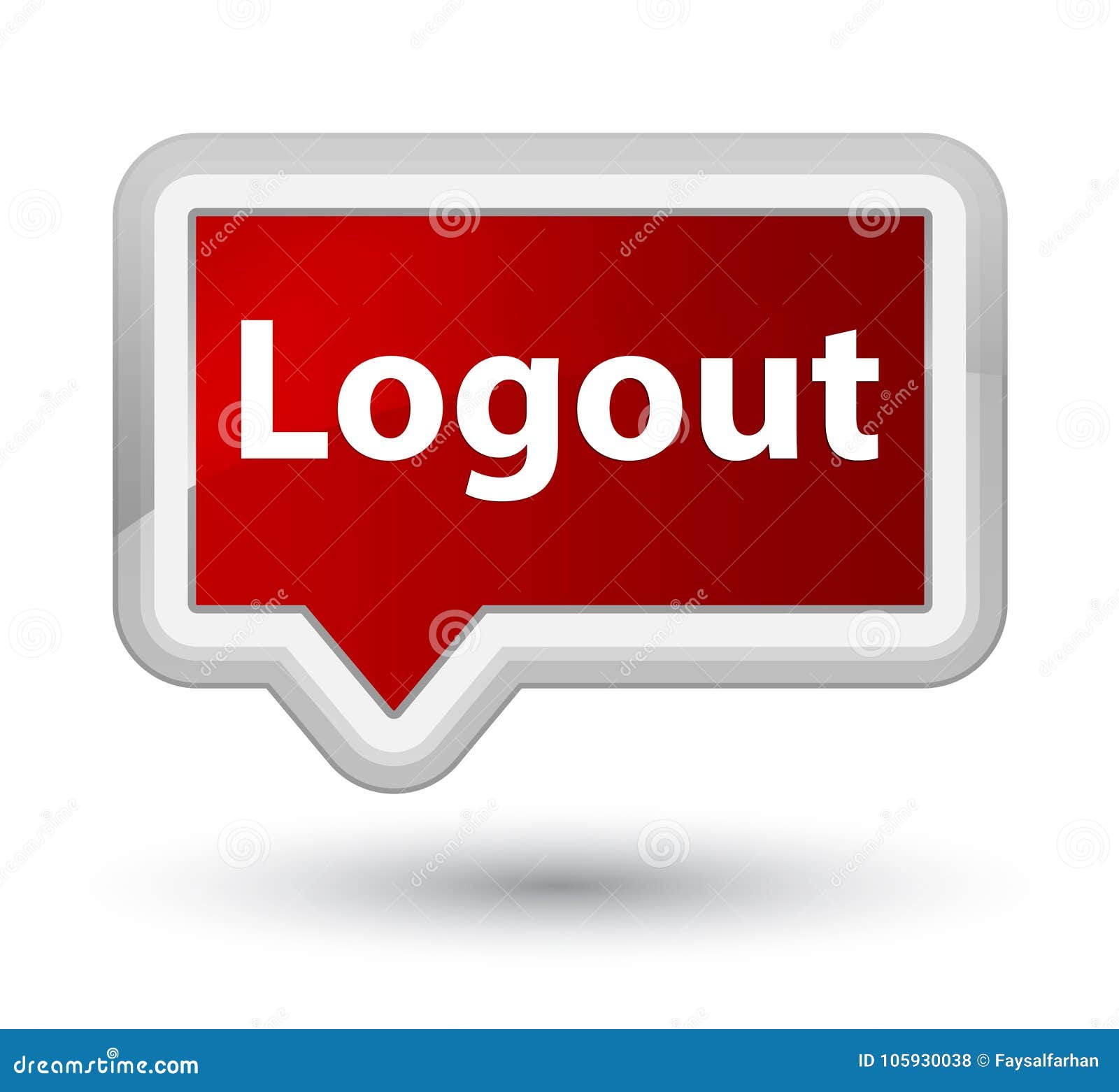 Logout Prime Red Banner Button Stock Illustration - Illustration of ...