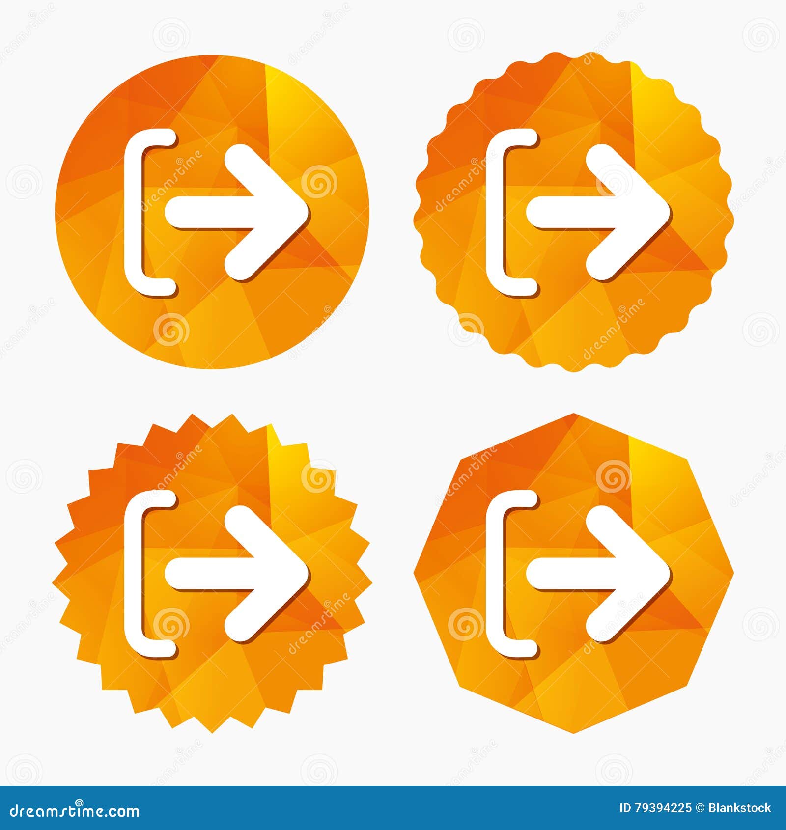 Logout Sign Icon. Log Out Symbol. Arrow. Stock Vector - Illustration of ...