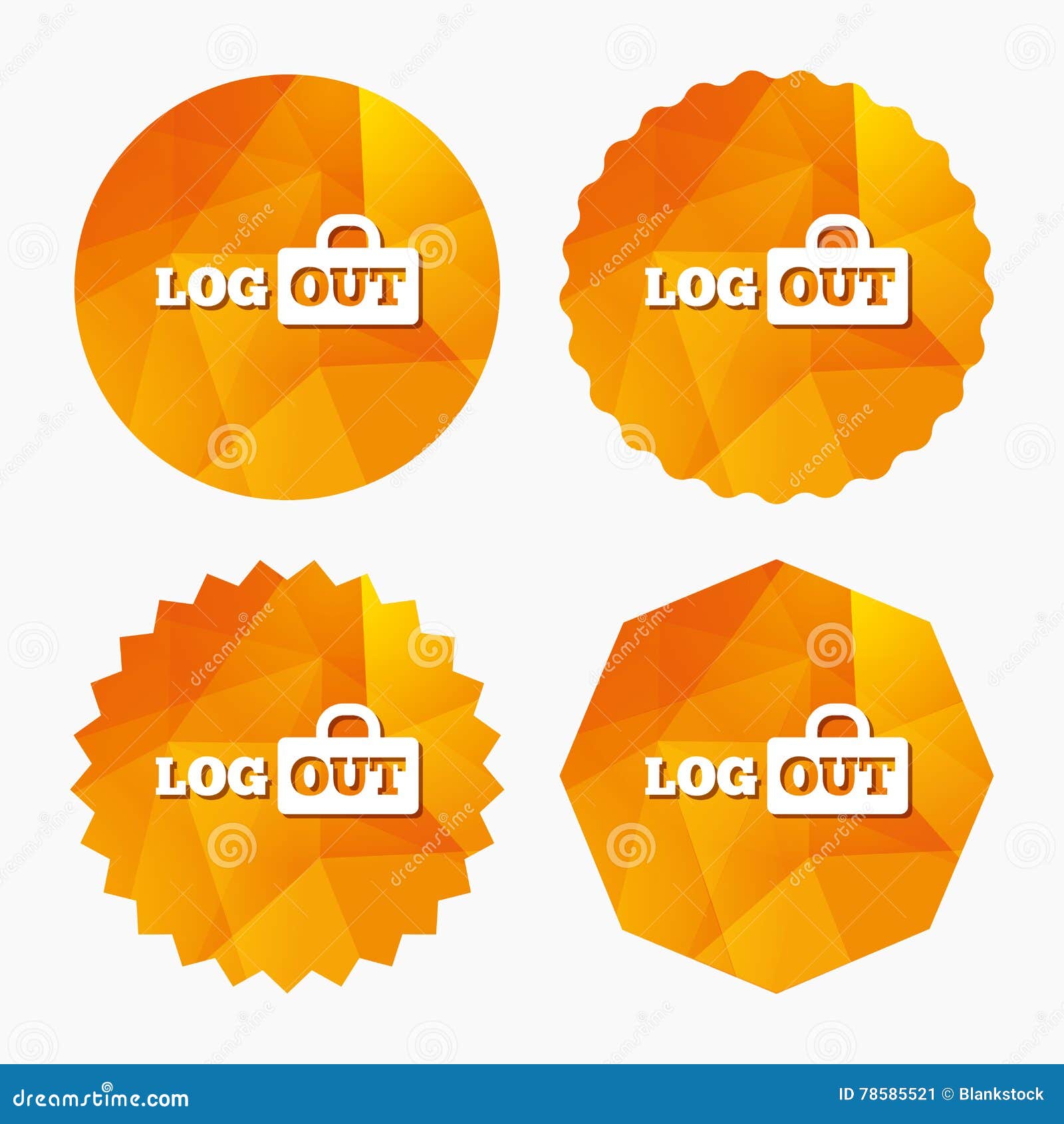 Logout Sign Icon. Log Out Symbol. Lock. Stock Vector - Illustration of ...