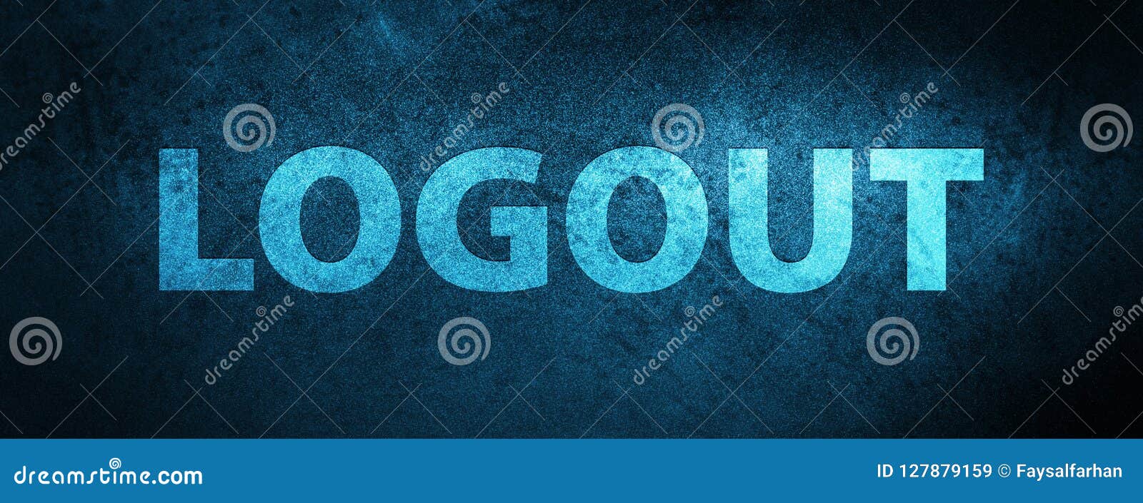 Logout Special Blue Banner Background Stock Illustration - Illustration ...