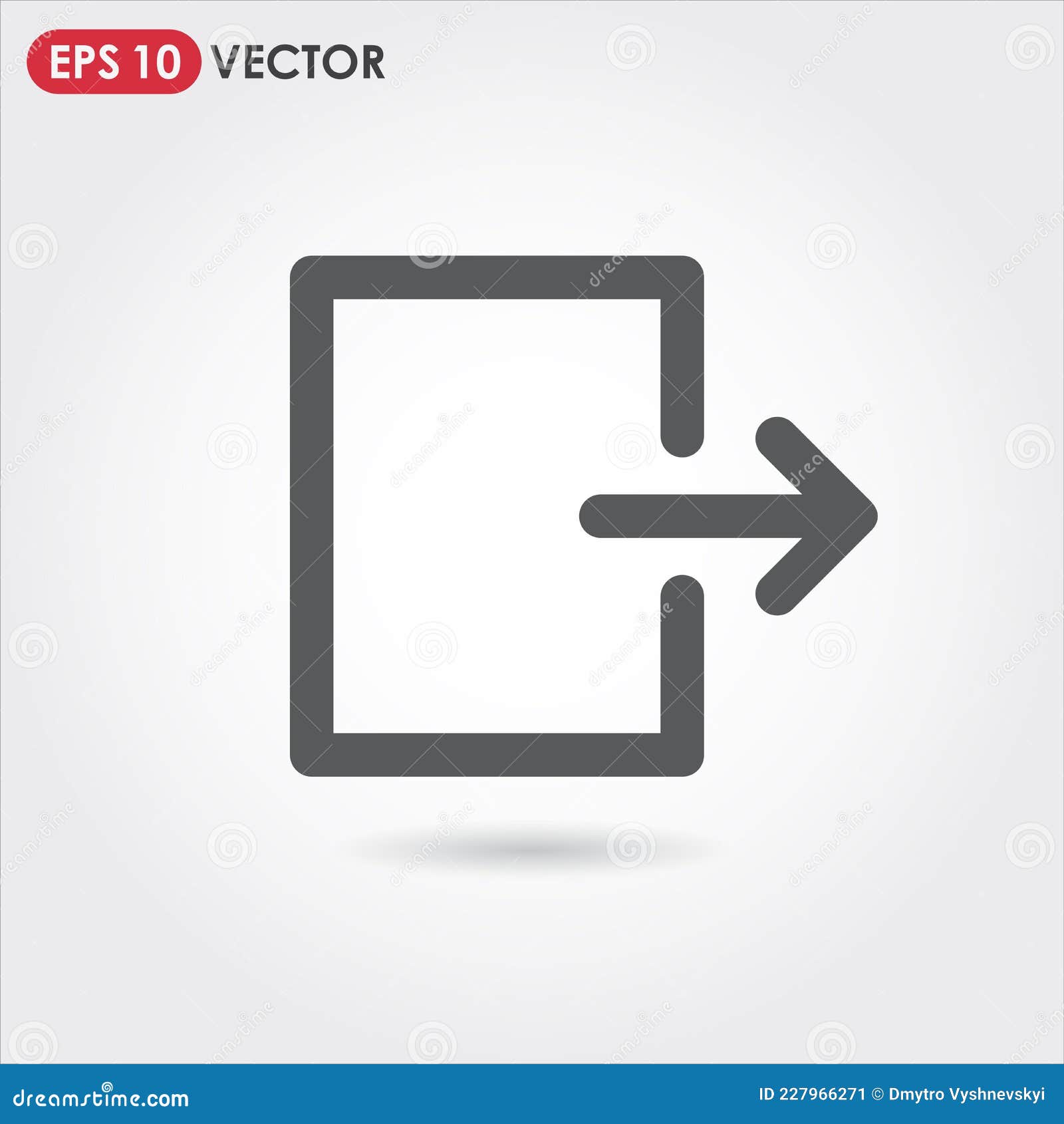 Logout Ui Web Button. Logout Vector Icon Stock Vector - Illustration of ...