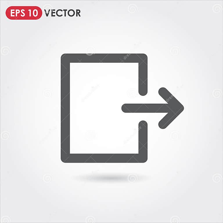 Logout Ui Web Button. Logout Vector Icon Stock Vector - Illustration of ...