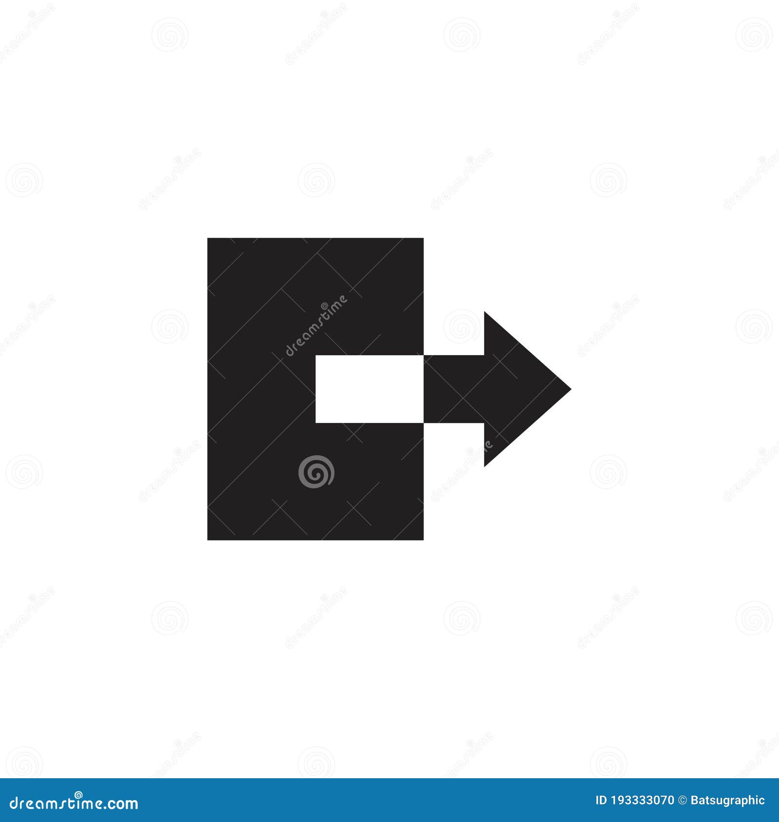 Logout Vector Icon Logo Design Stock Vector - Illustration of output ...