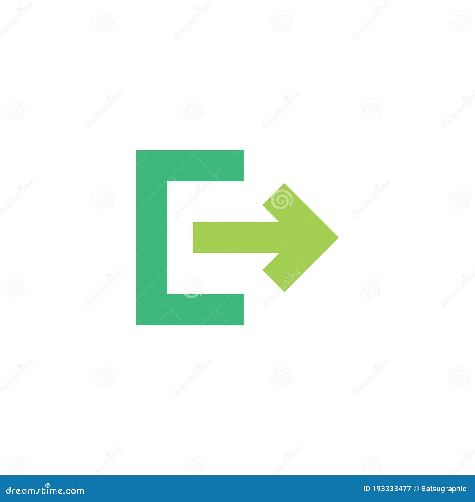 Logout Vector Icon Isolated On White Background. Outline, Thin Line ...