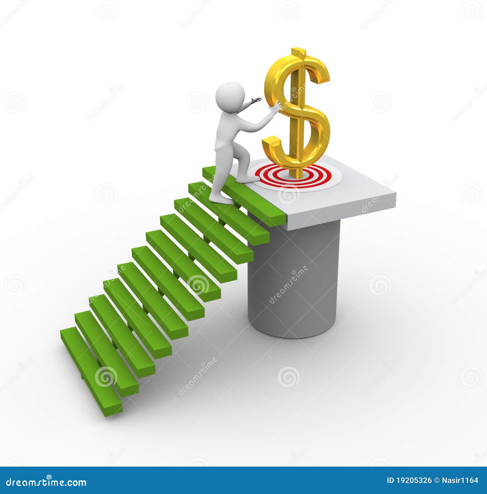 Logro de la meta stock de ilustración. Ilustración de competencia ...