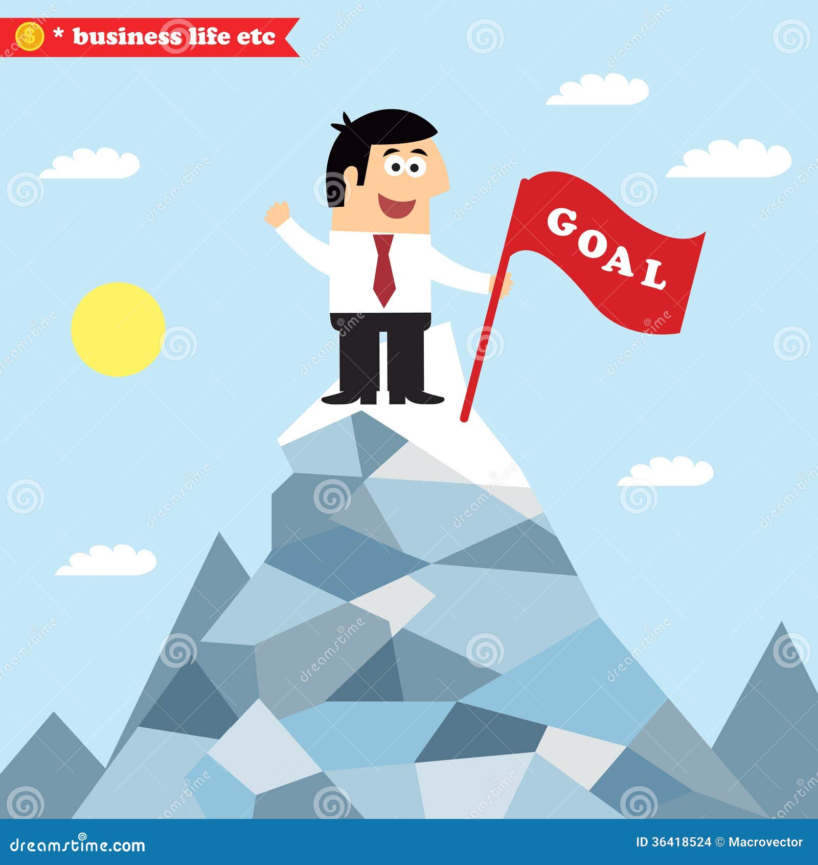 Logro De La Meta De Negocio Ilustración del Vector - Ilustración de ...