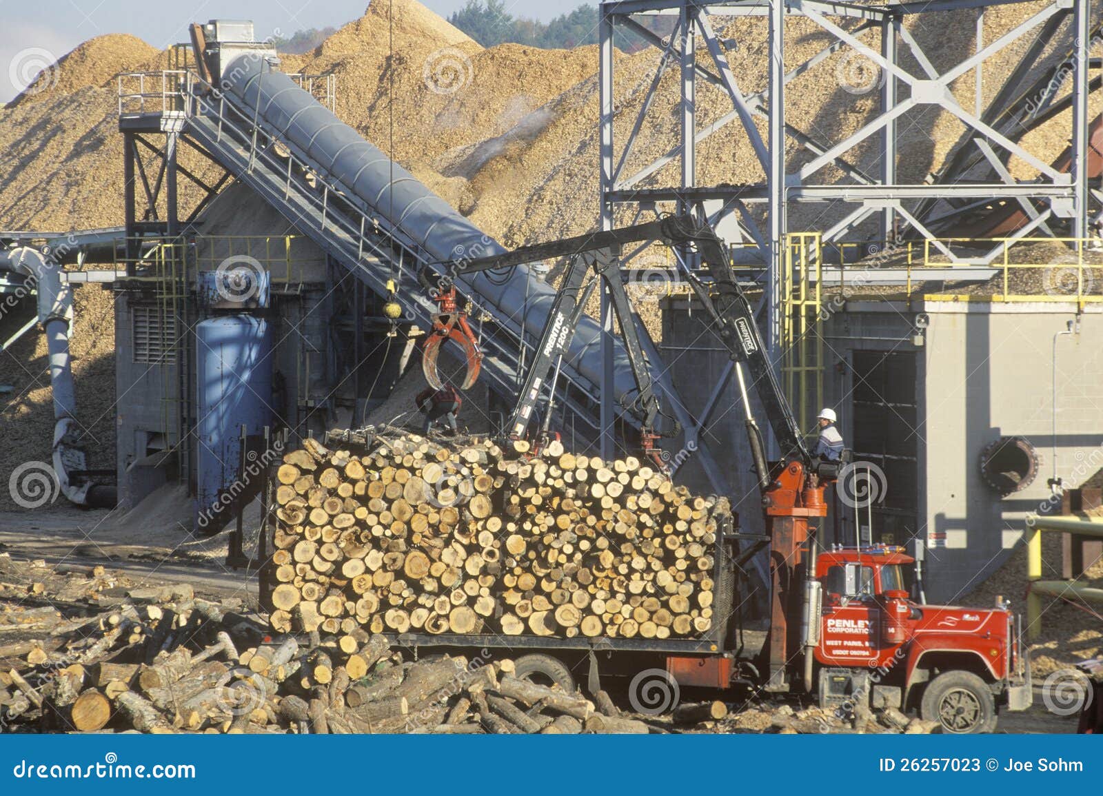 Logs being lifted editorial stock photo. Image of issues - 26257023